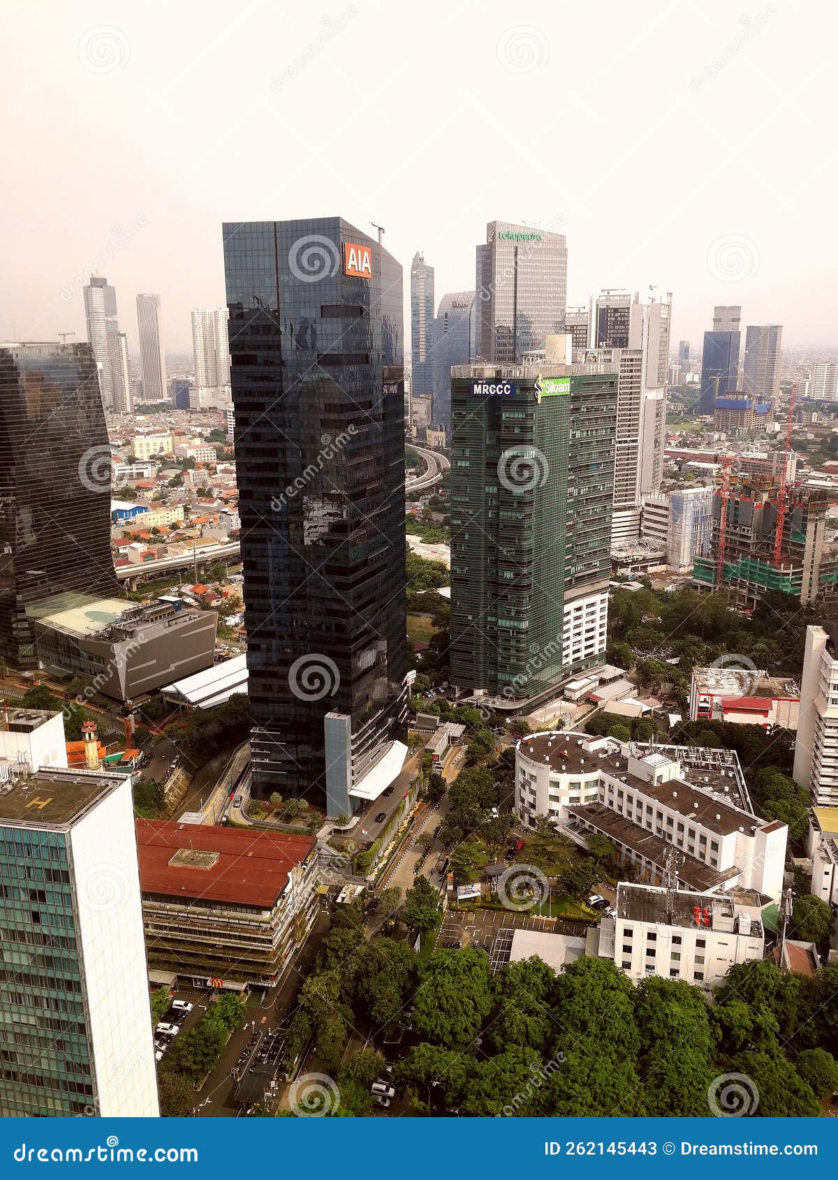 Jakarta Skyline Sudirman Street Editorial Stock Photo - Image of stree ...