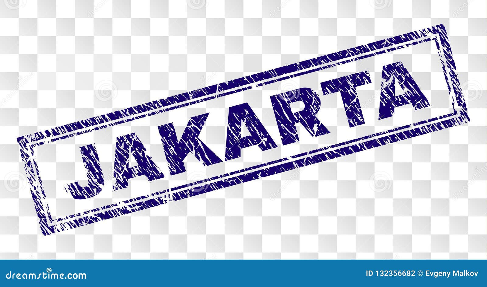 Grunge JAKARTA Rectangle Stamp Stock Vector - Illustration of corroded ...