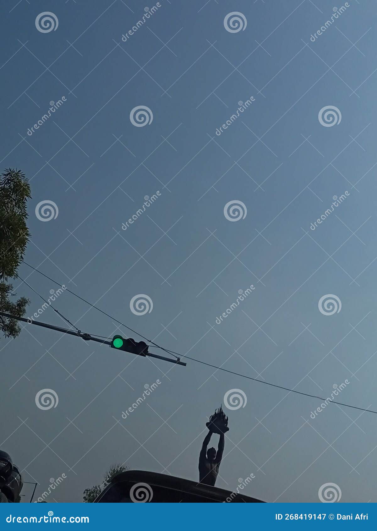 Jakarta Traffic Light on Afternoon Stock Image - Image of traffic ...