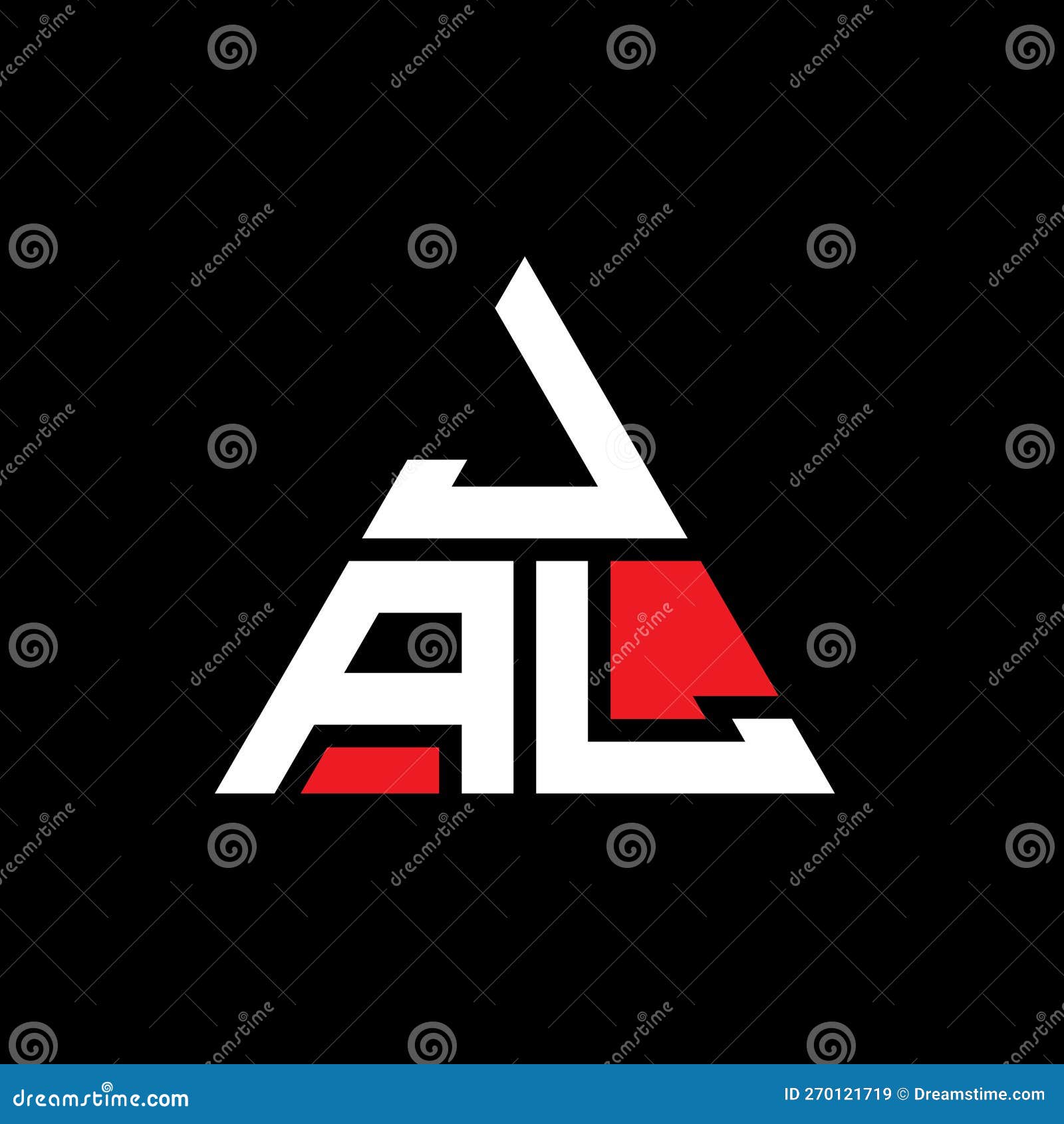 JAL Triangle Letter Logo Design with Triangle Shape. JAL Triangle Logo ...