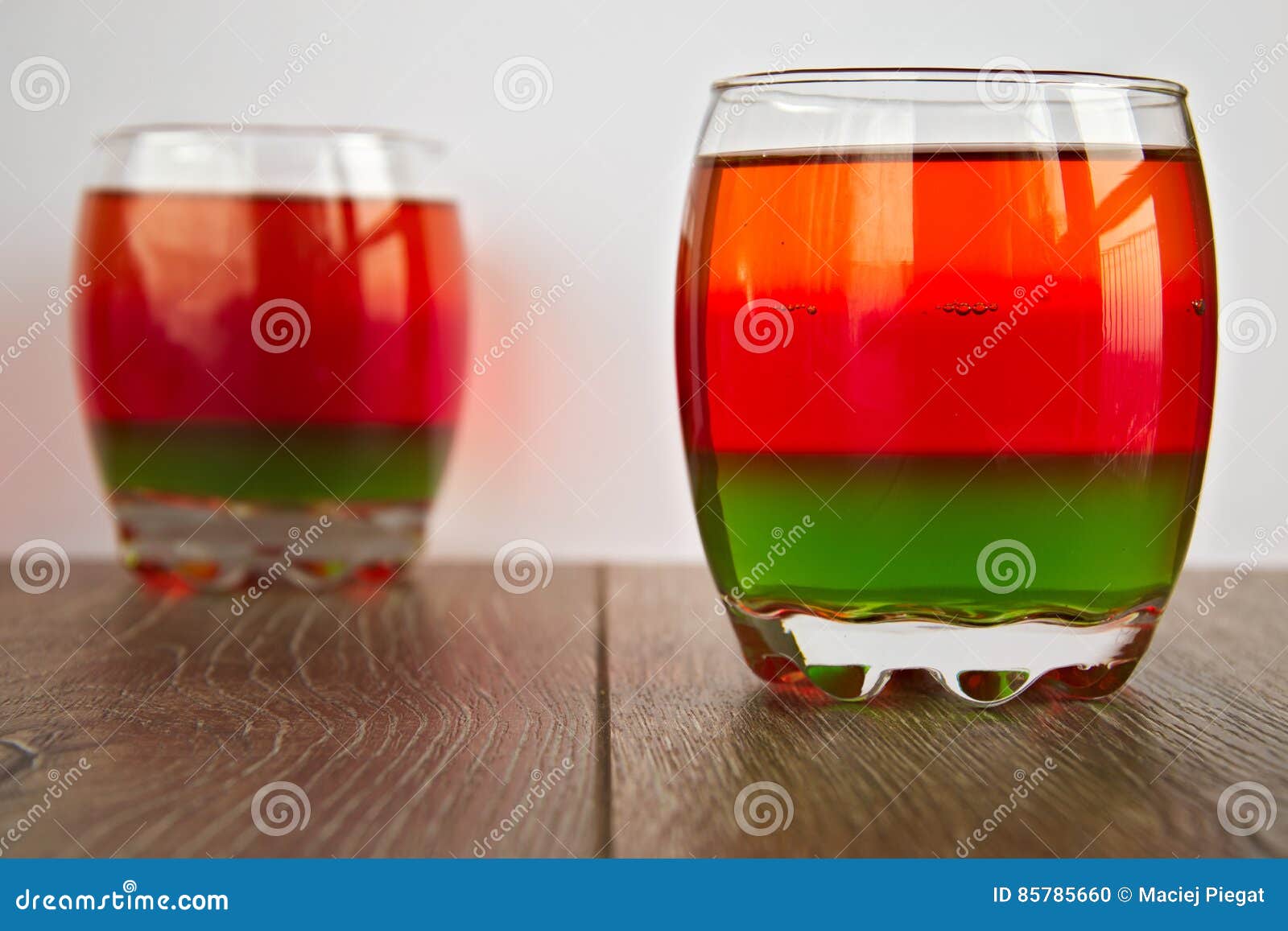 Jalea Del Color En Vidrio Transparente Foto de archivo - Imagen de ...