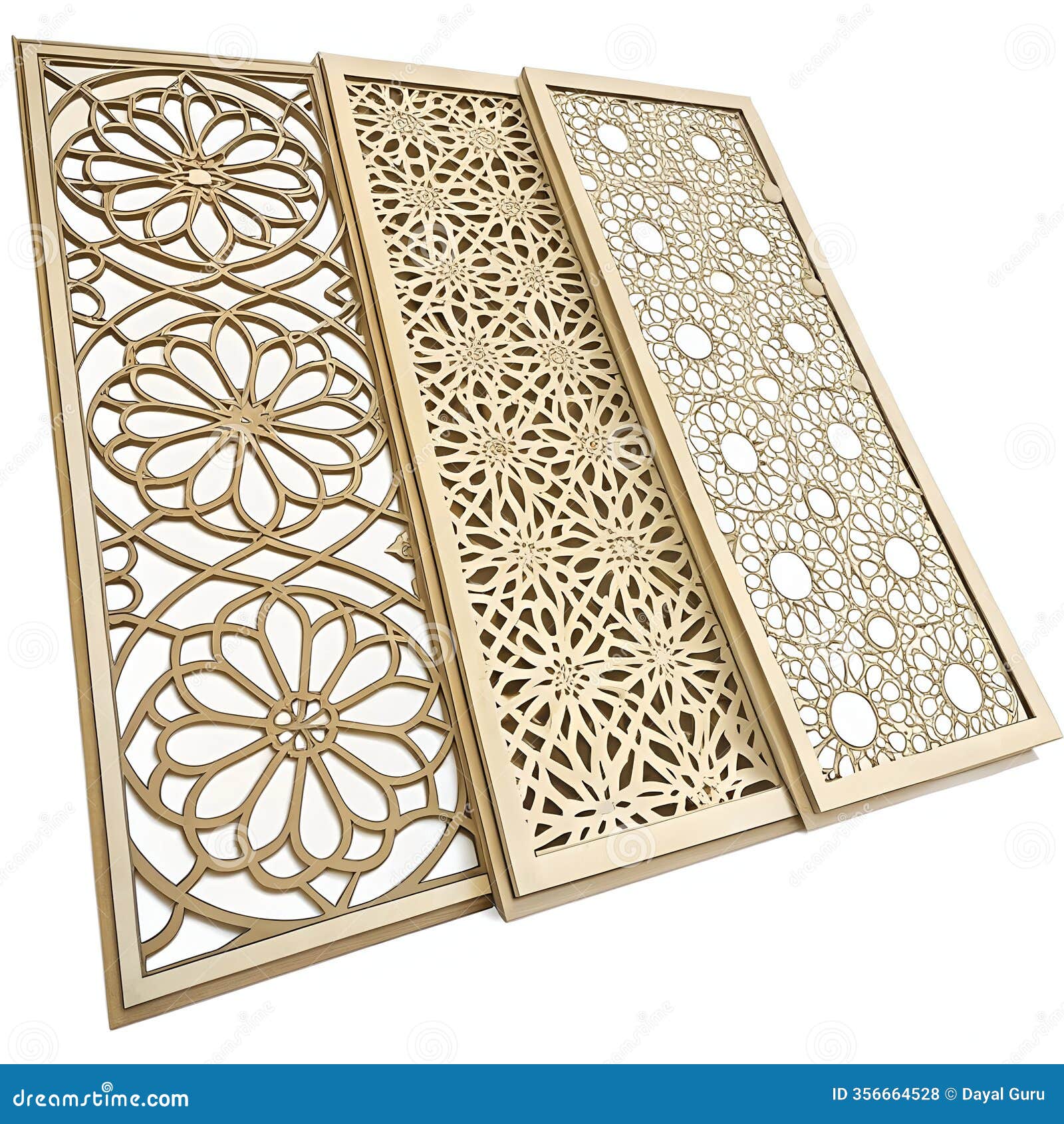 Jali Laser Pattern Panel Set Stock Illustration - Illustration of jali ...