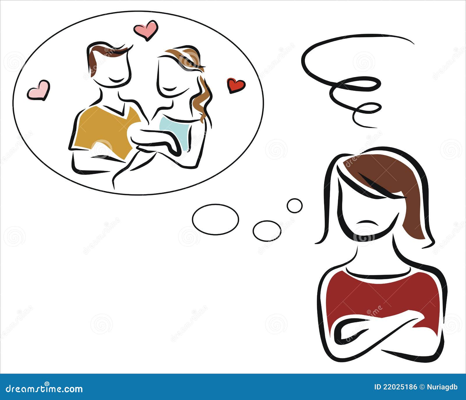 Jaloers vector illustratie. Illustration of koude, eenzaamheid - 22025186