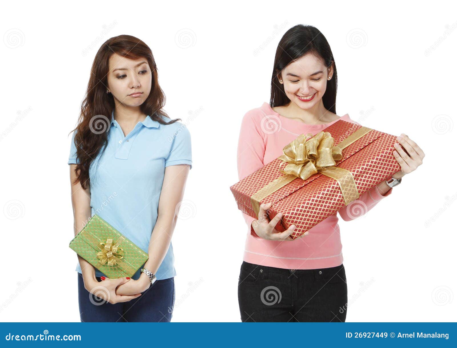 Jaloers van Grotere Gift stock afbeelding. Image of mooi - 26927449