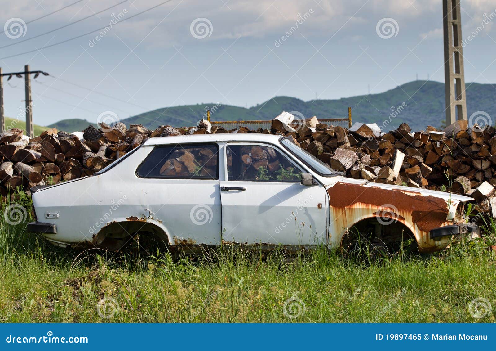 Jalopy stock image. Image of dacia, logs, speed, light - 19897465