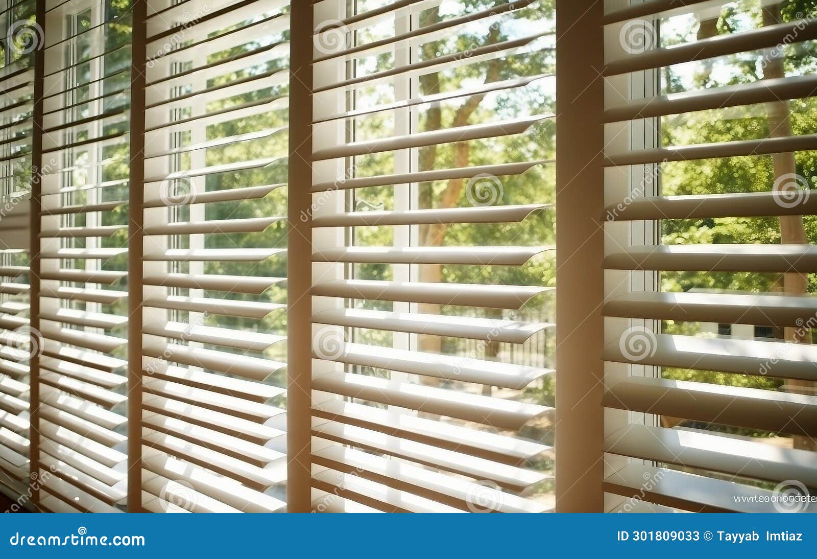 Jalousie Windows Made of Parallel Glass Slats. Stock Illustration ...