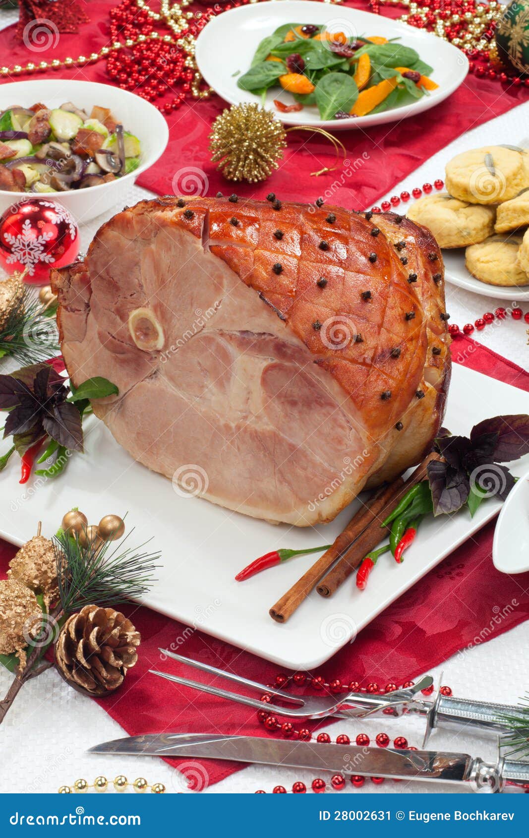 Jamón condimentado asado imagen de archivo. Imagen de galletas - 28002631