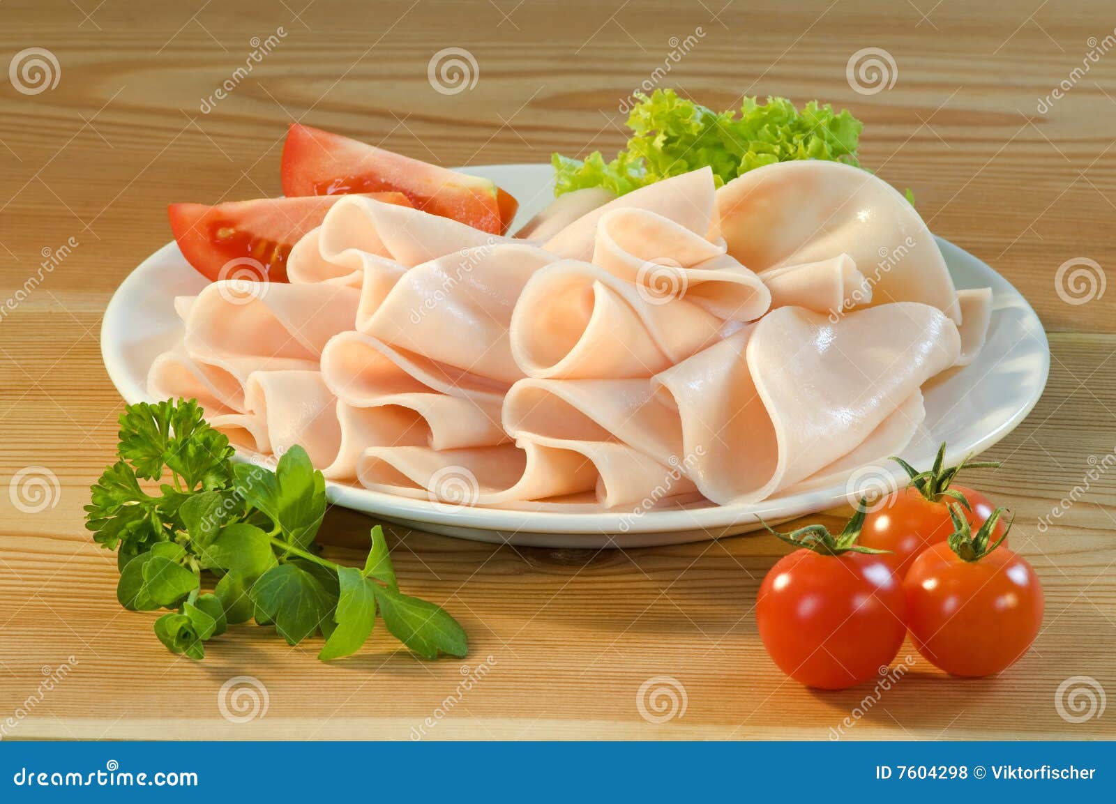 Jamón del pollo foto de archivo. Imagen de rebanado, comida - 7604298