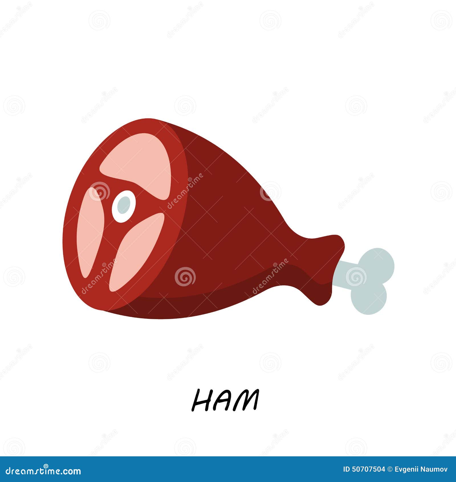Jamón, Gammon Estilo Plano Del Vector Ilustración del Vector ...