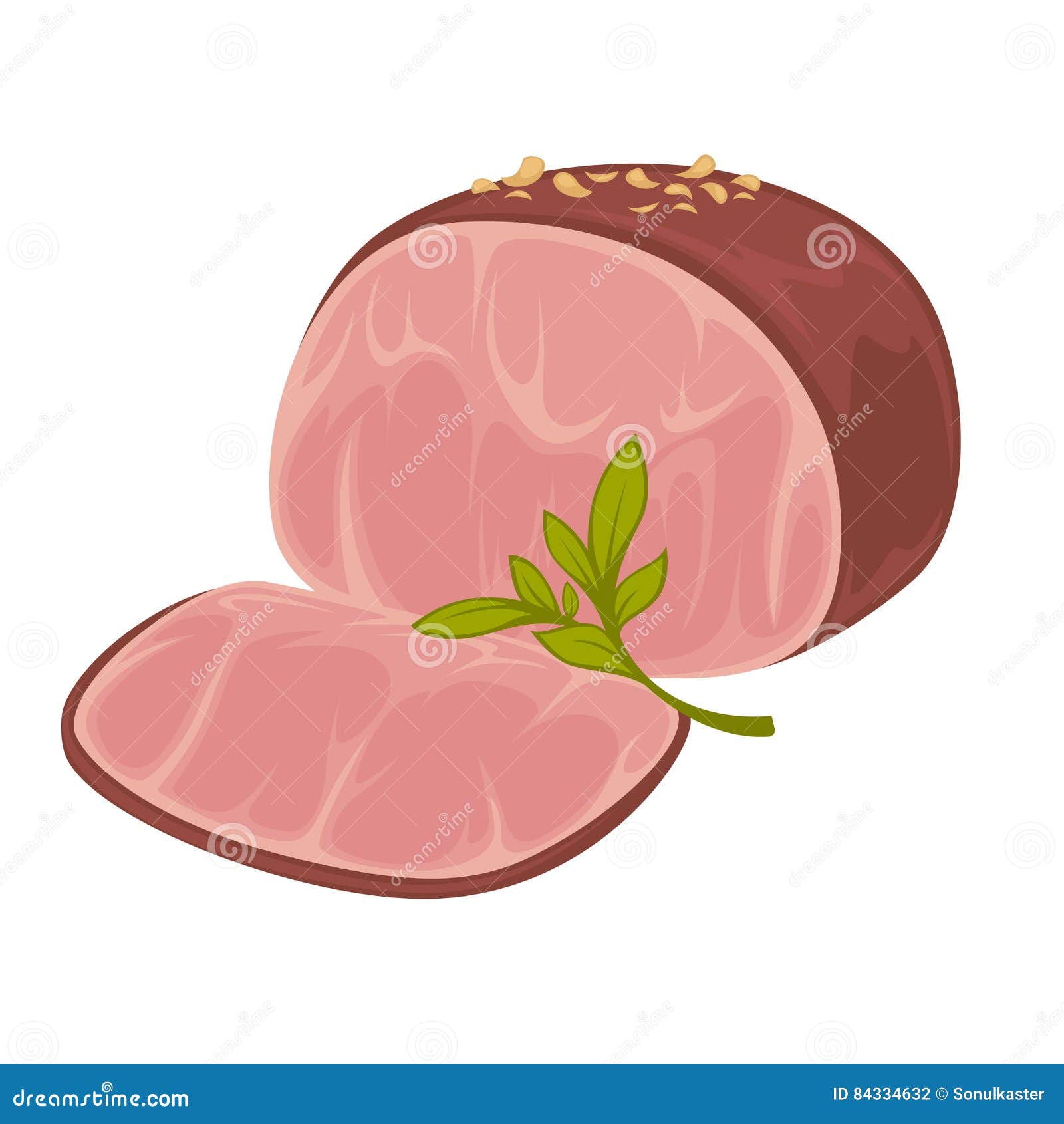 Jamón - Icono Del Cerdo Ahumado Ilustración del Vector - Ilustración de ...
