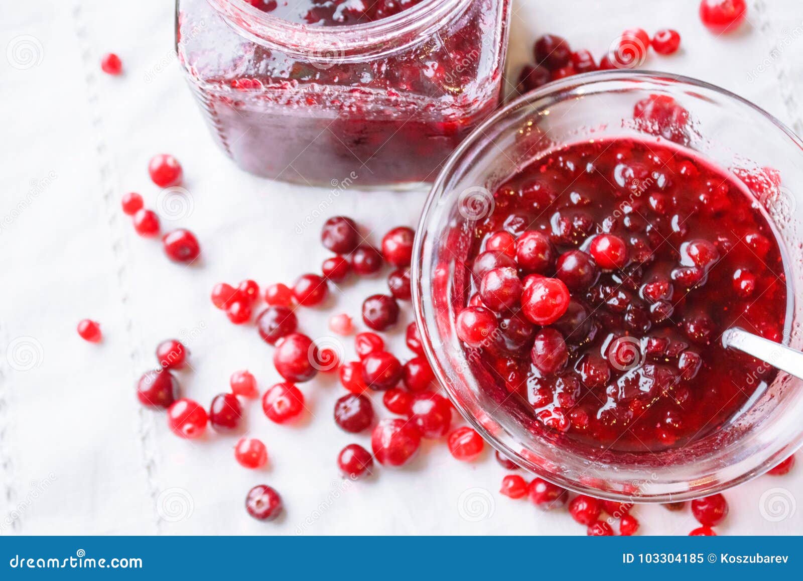 Jam with berries top view stock image. Image of conserve - 103304185