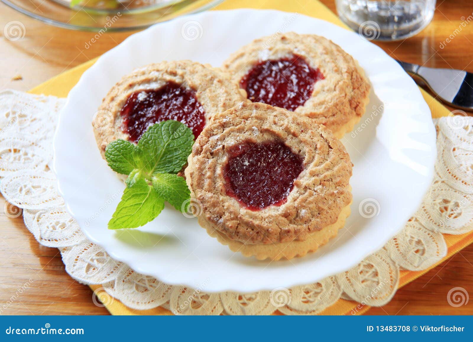 Jam biscuits stock photo. Image of confectionery, sweet - 13483708