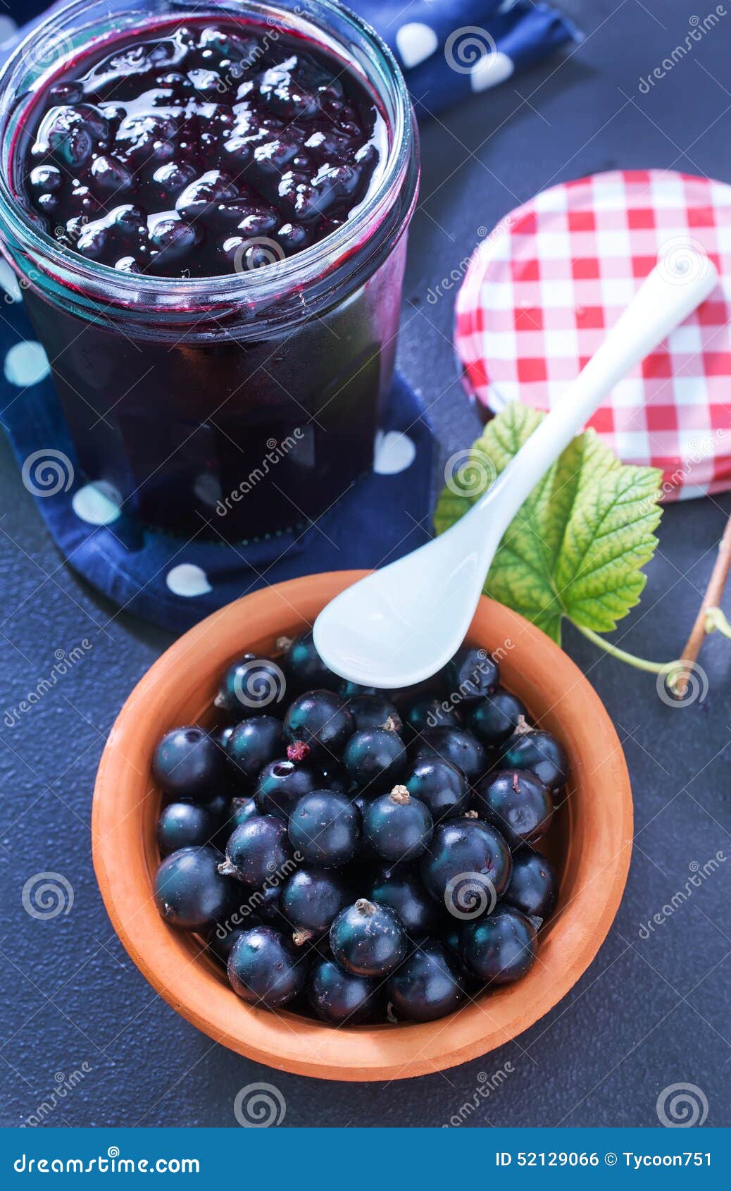 Jam from black currant stock photo. Image of preserve - 52129066
