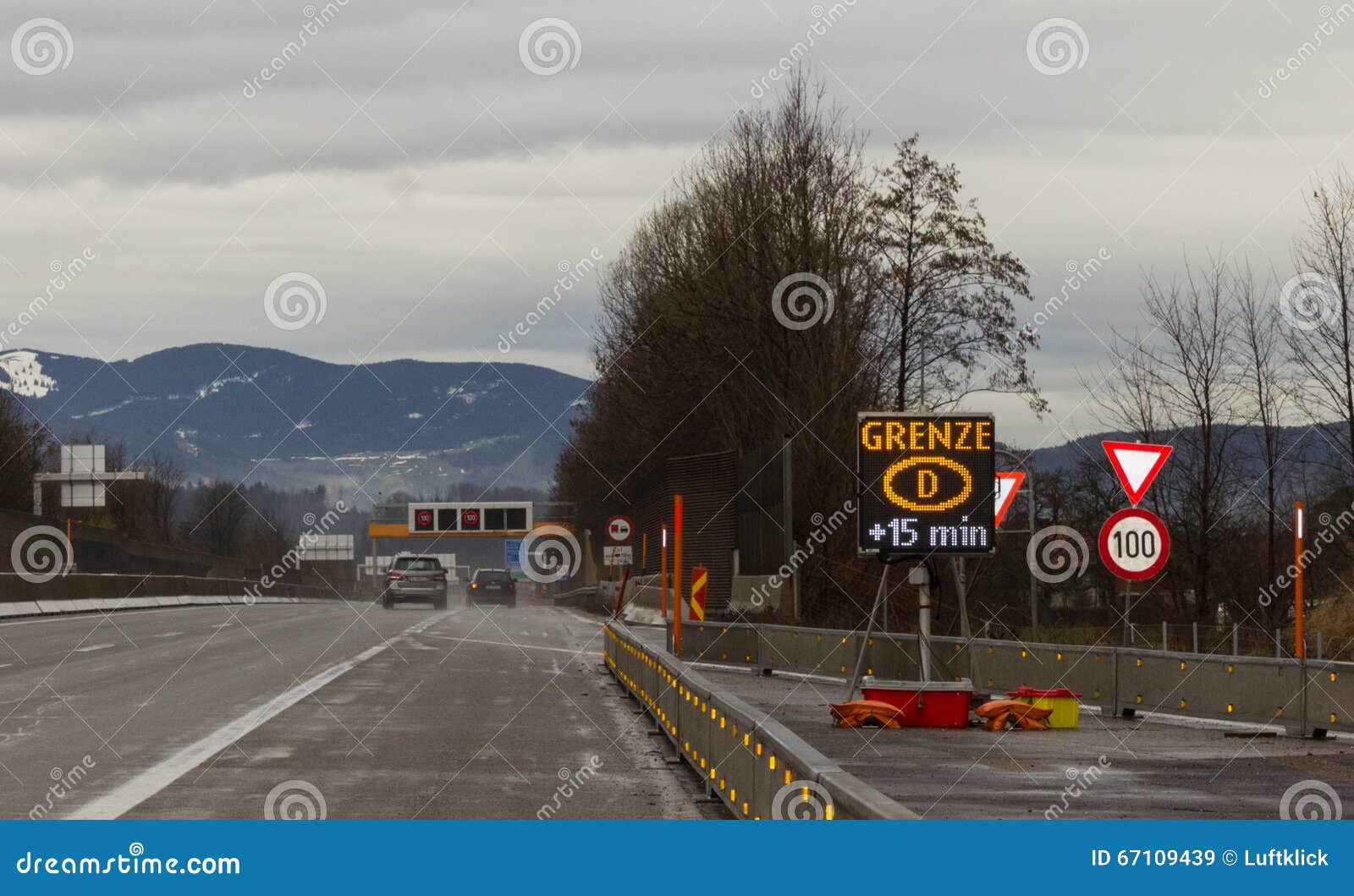 A10, Jam at Border Control Highway, Walserberg Stock Image - Image of ...