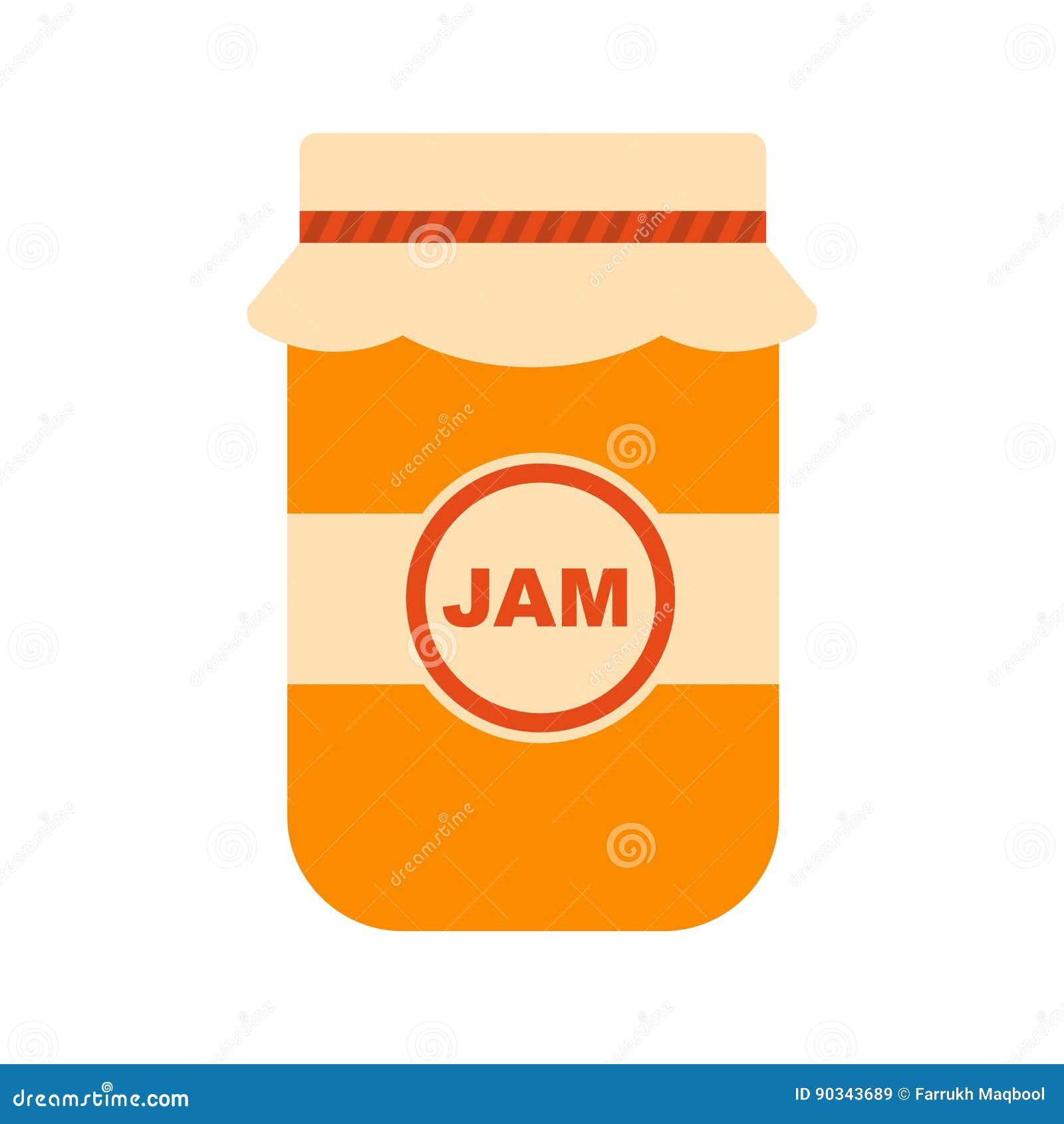 Jam Bottle stock vector. Illustration of bread, natural - 90343689