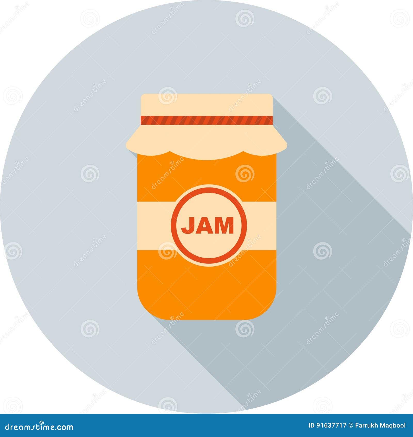 Jam Bottle stock vector. Illustration of food, breakfast - 91637717