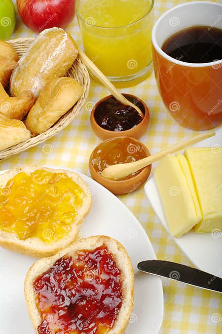 Jam Breakfast stock photo. Image of fresh, coffee, glass - 14117078