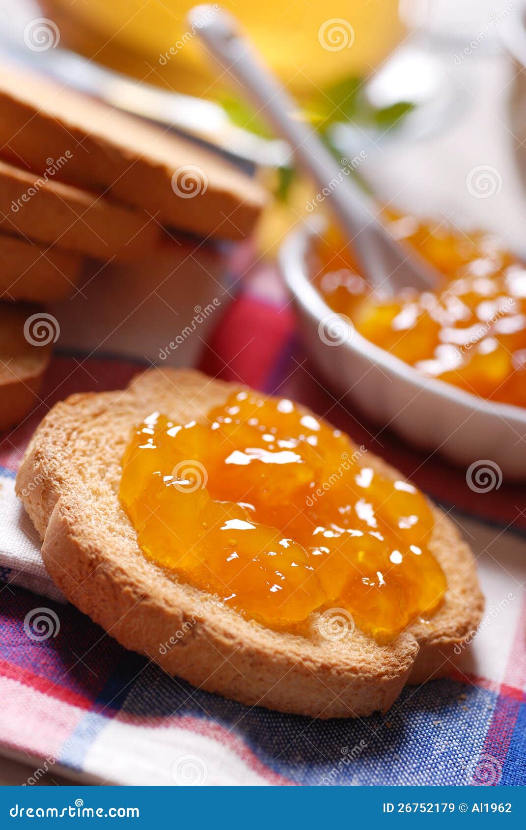 Jam for breakfast stock image. Image of snack, apricot - 26752179