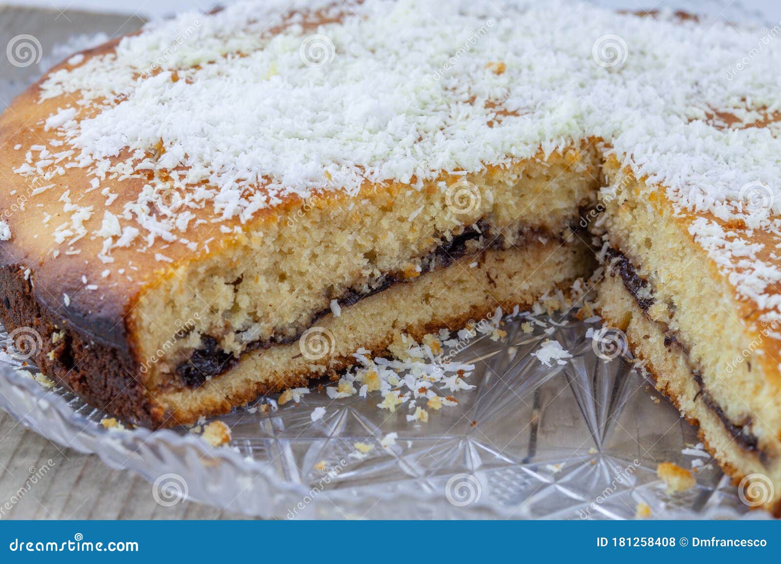 Jam and Coconut Cake Natural Delicacy Stock Photo - Image of editorial ...