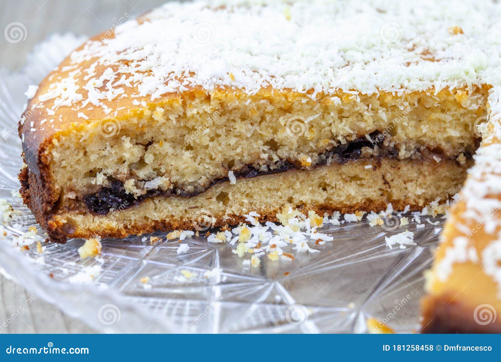Jam and Coconut Cake Natural Delicacy Stock Photo - Image of bounty ...