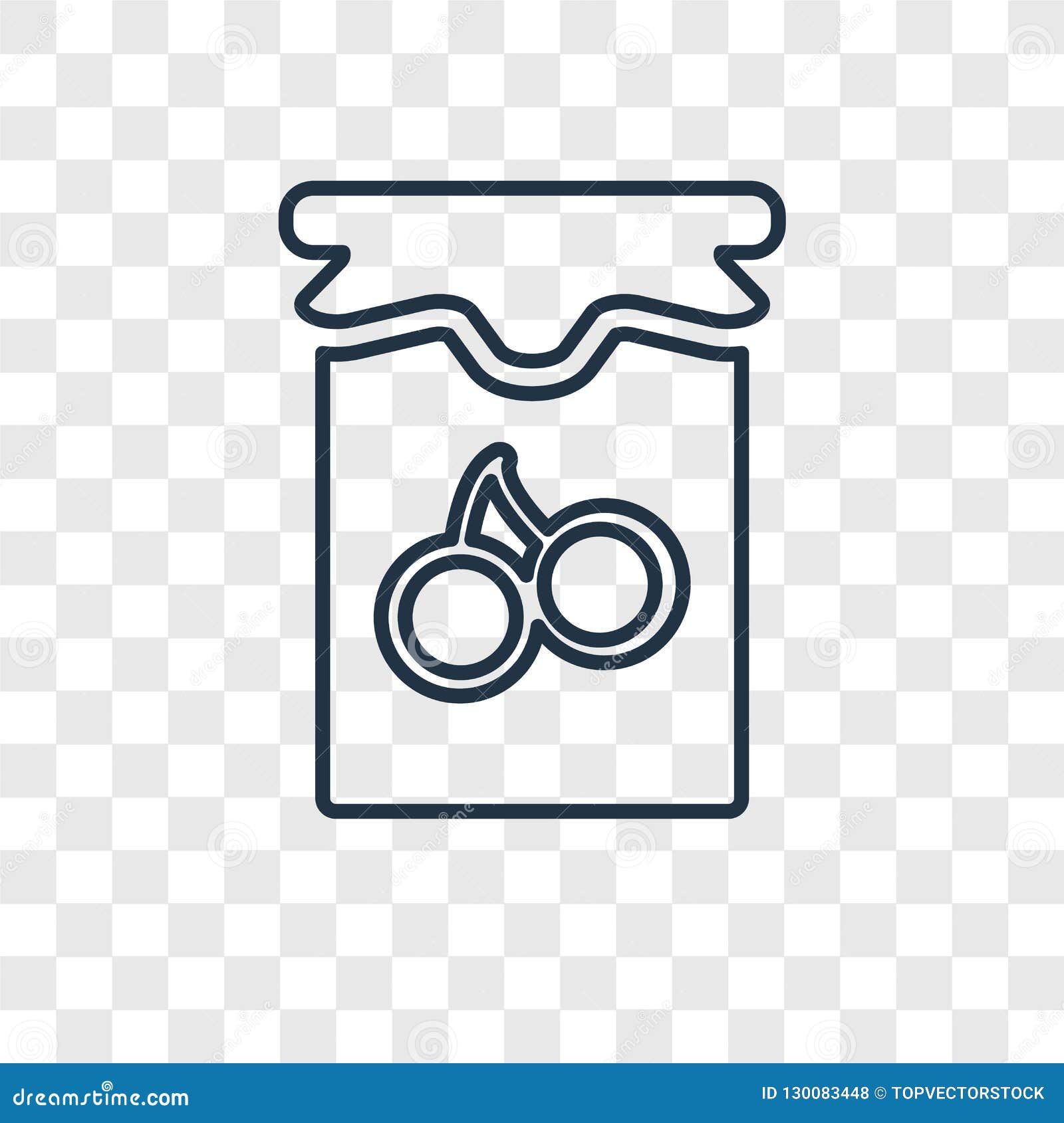 Jam Concept Vector Linear Icon Isolated on Transparent Background, Jam ...