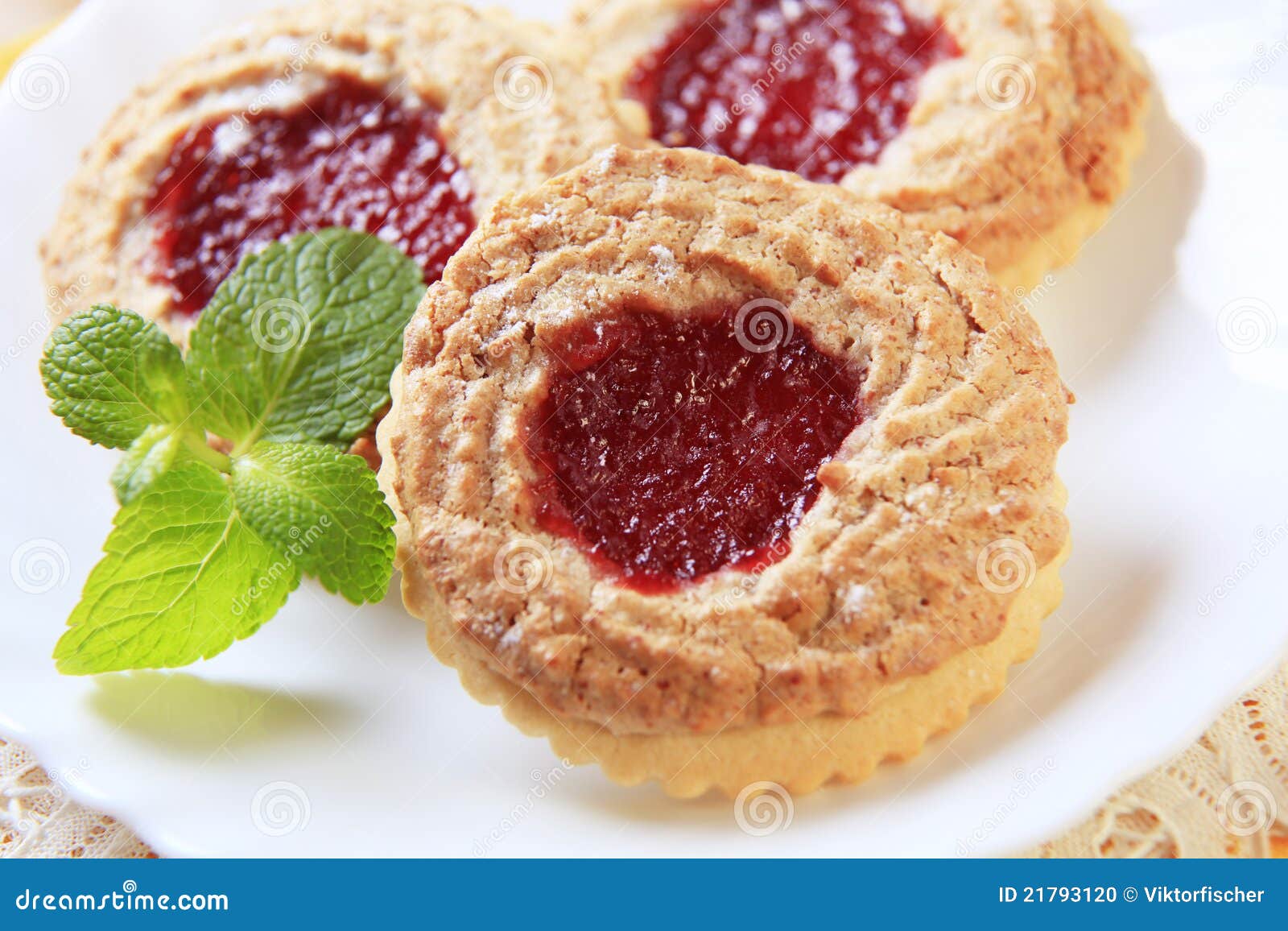 Jam cookies stock photo. Image of jelly, topping, sweet - 21793120