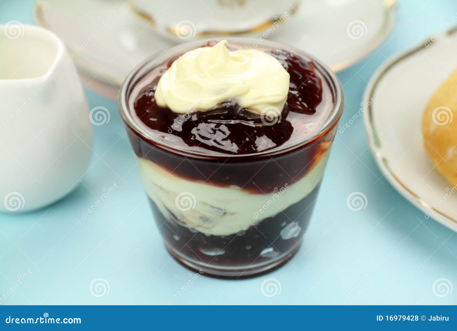 Jam and cream stock photo. Image of natural, dollop, nutrition - 16979428