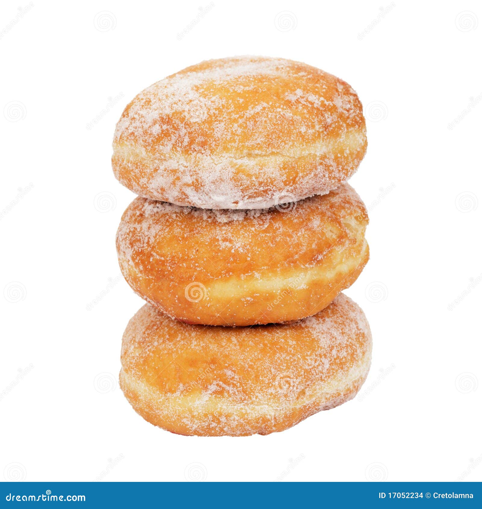 Jam donuts. stock photo. Image of three, isolated, white - 17052234