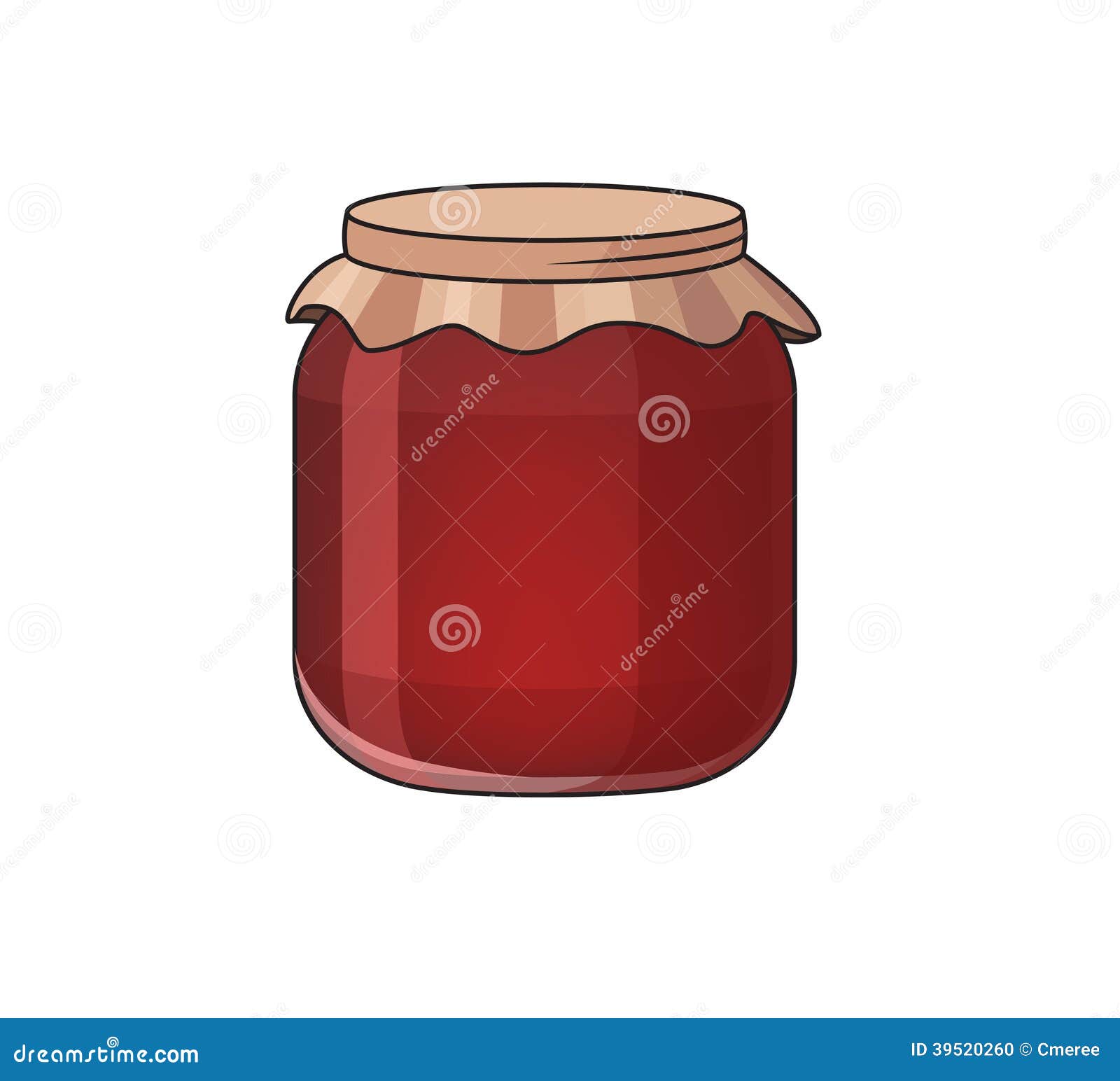Jam stock vector. Illustration of recipe, home, glass - 39520260