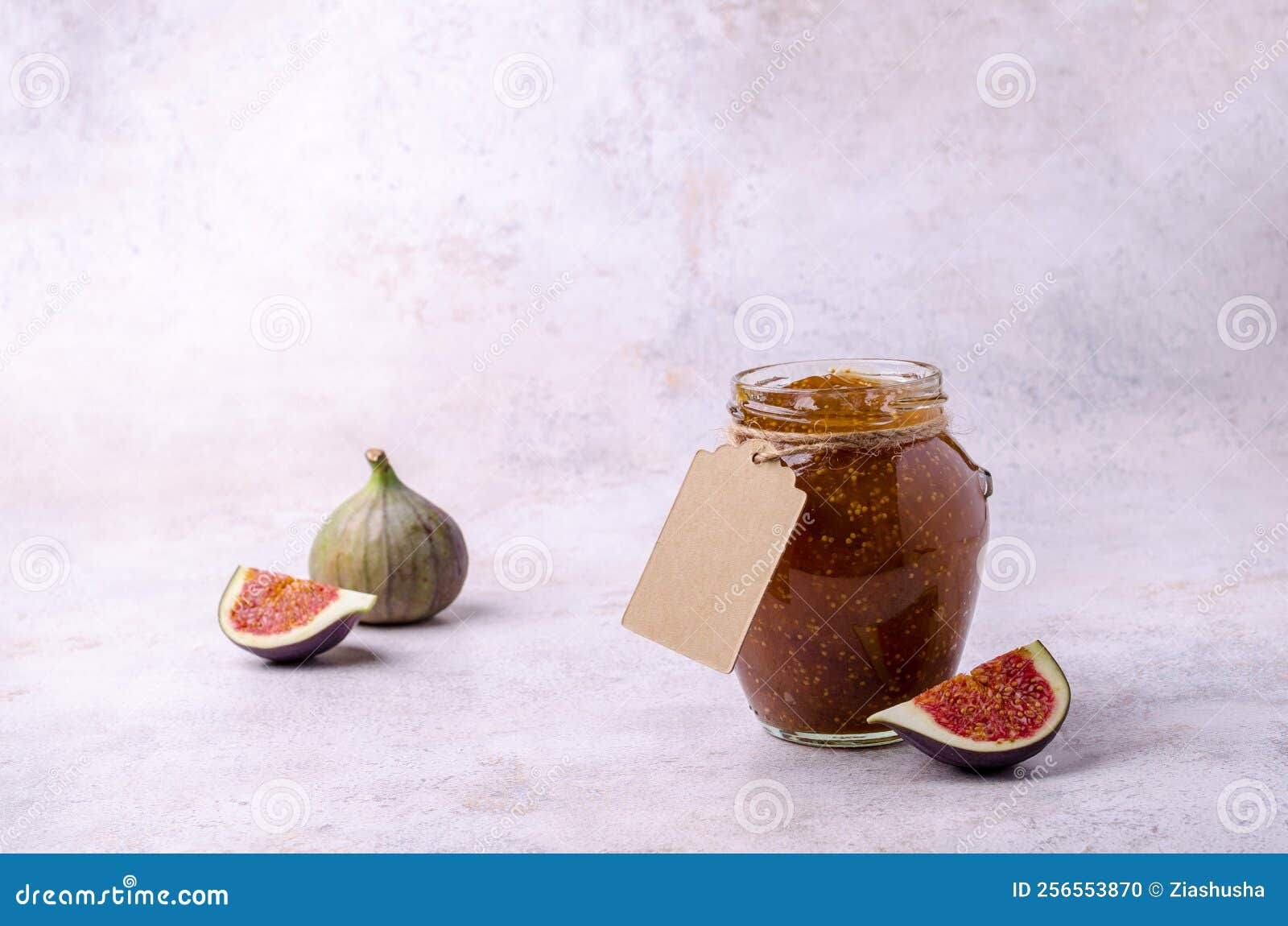 Jam figs in glass stock photo. Image of juicy, fruit - 256553870