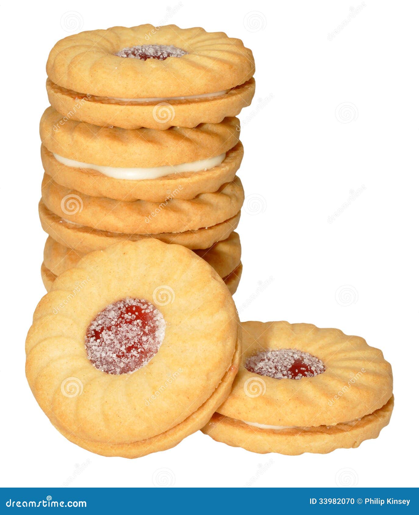 Jam Filled Biscuits stock photo. Image of pile, fattening - 33982070