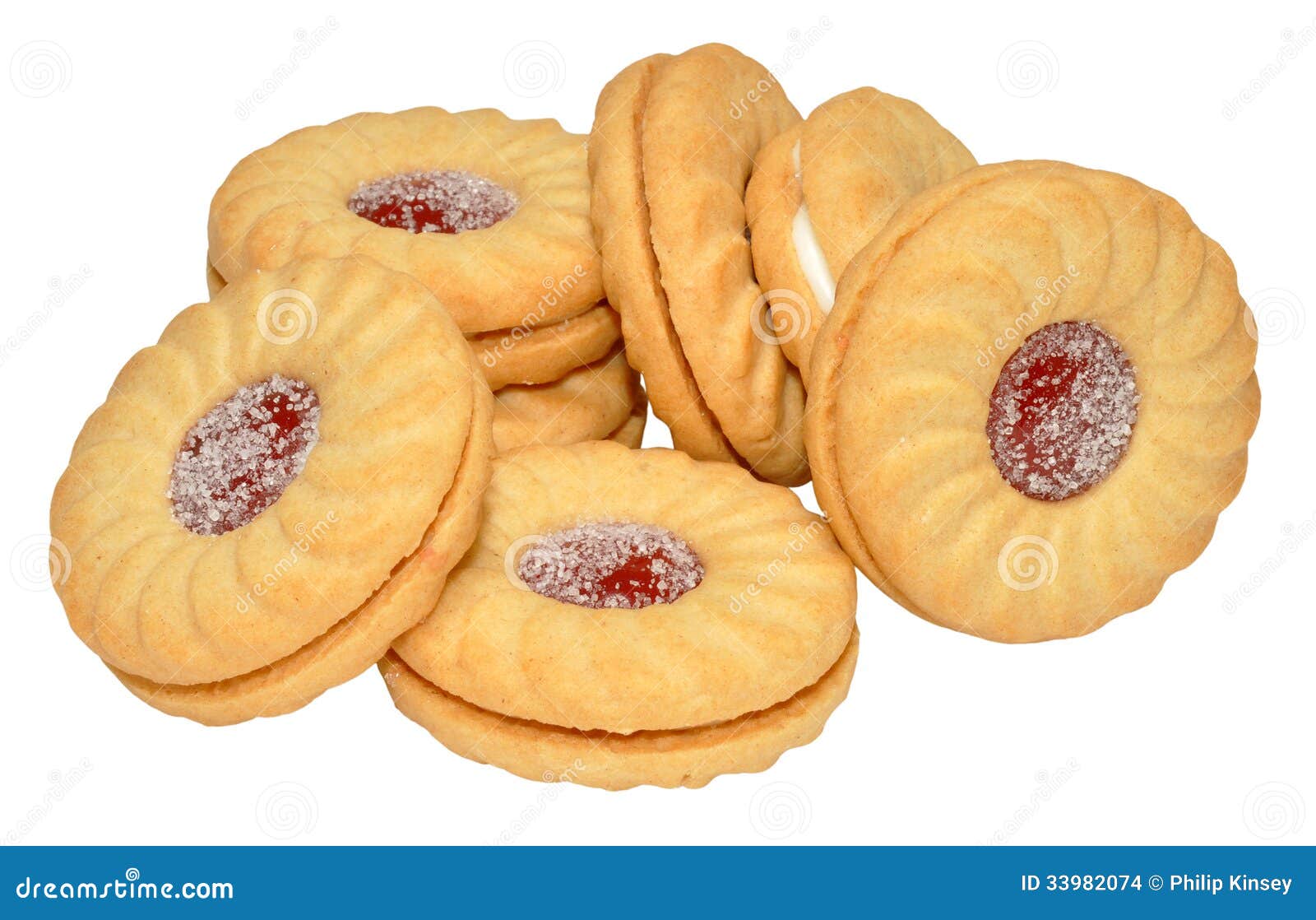 Jam Filled Biscuits stock photo. Image of sugary, biscuits - 33982074