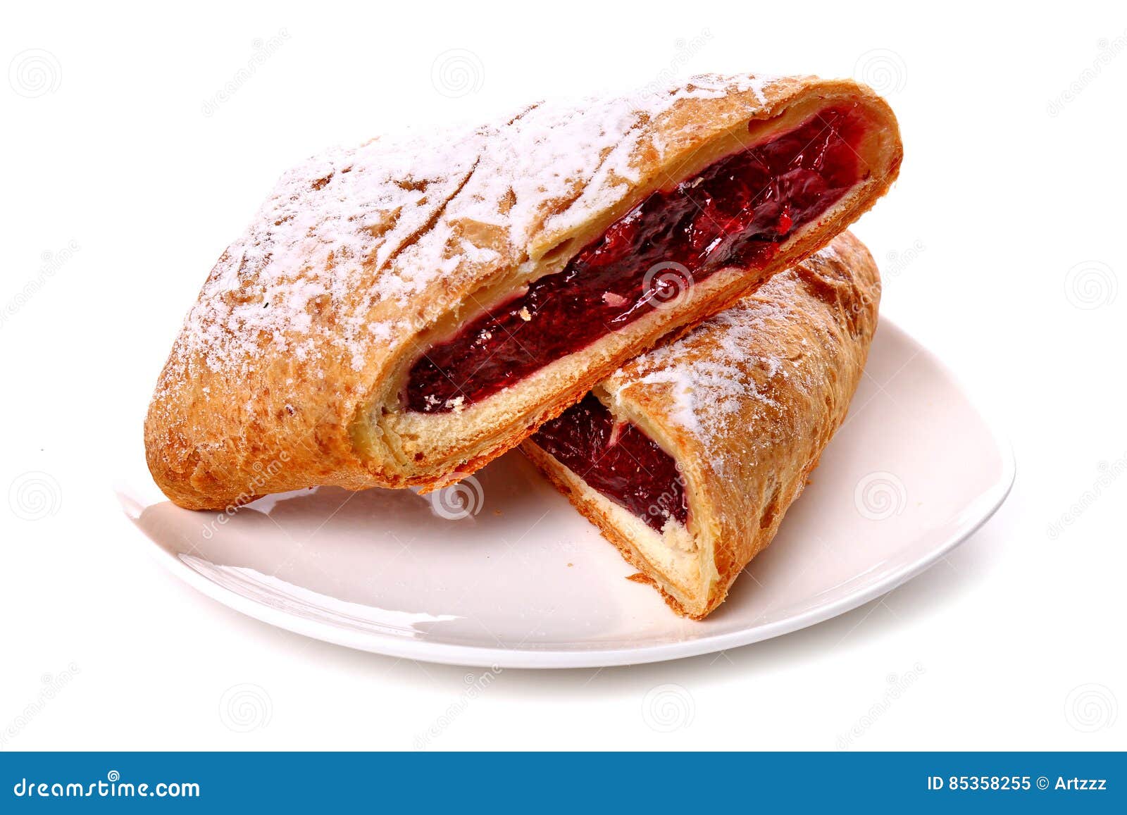 Jam filled bun stock image. Image of berry, closeup, meal - 85358255