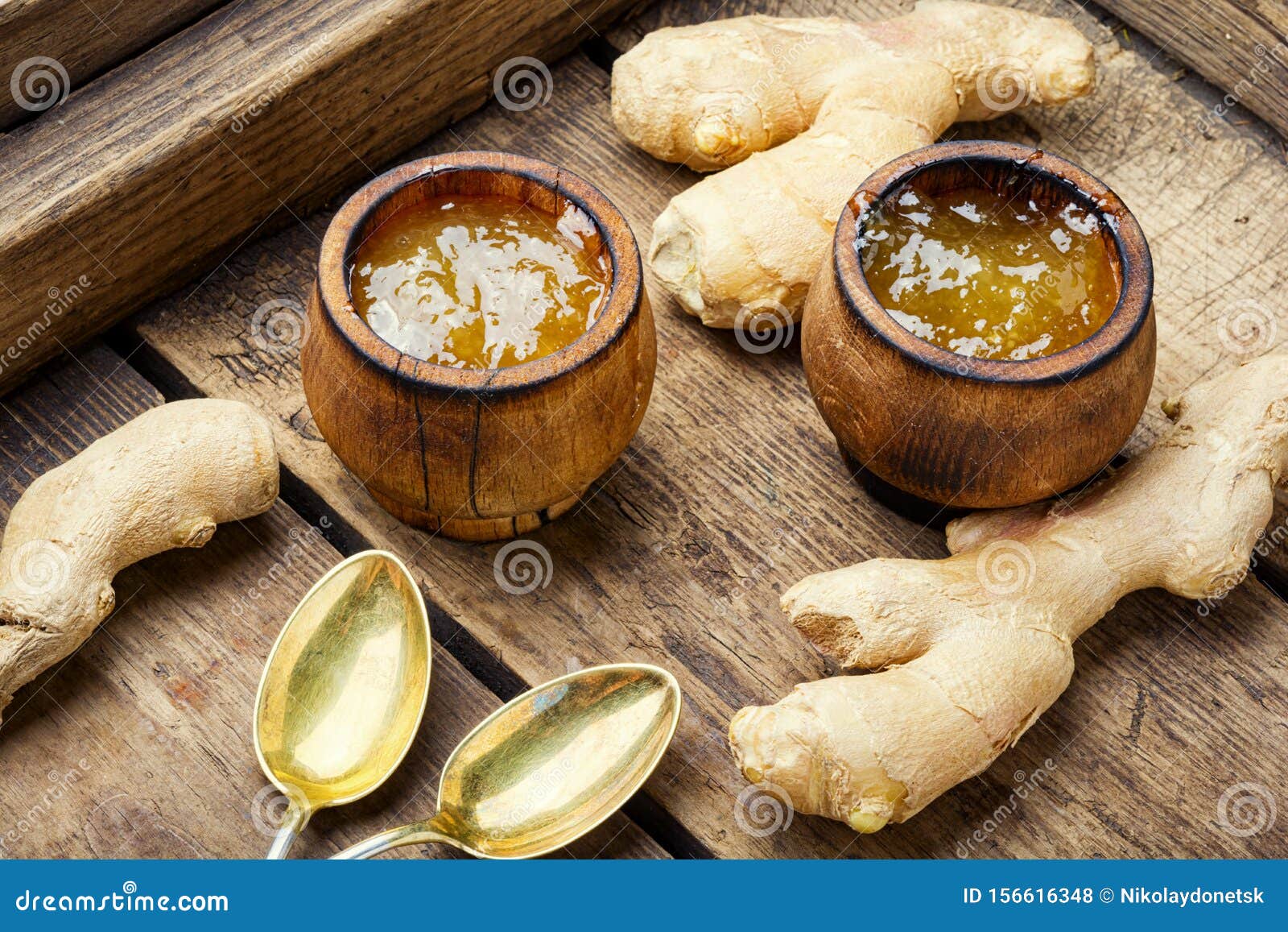 Jam from ginger stock photo. Image of medical, homemade - 156616348