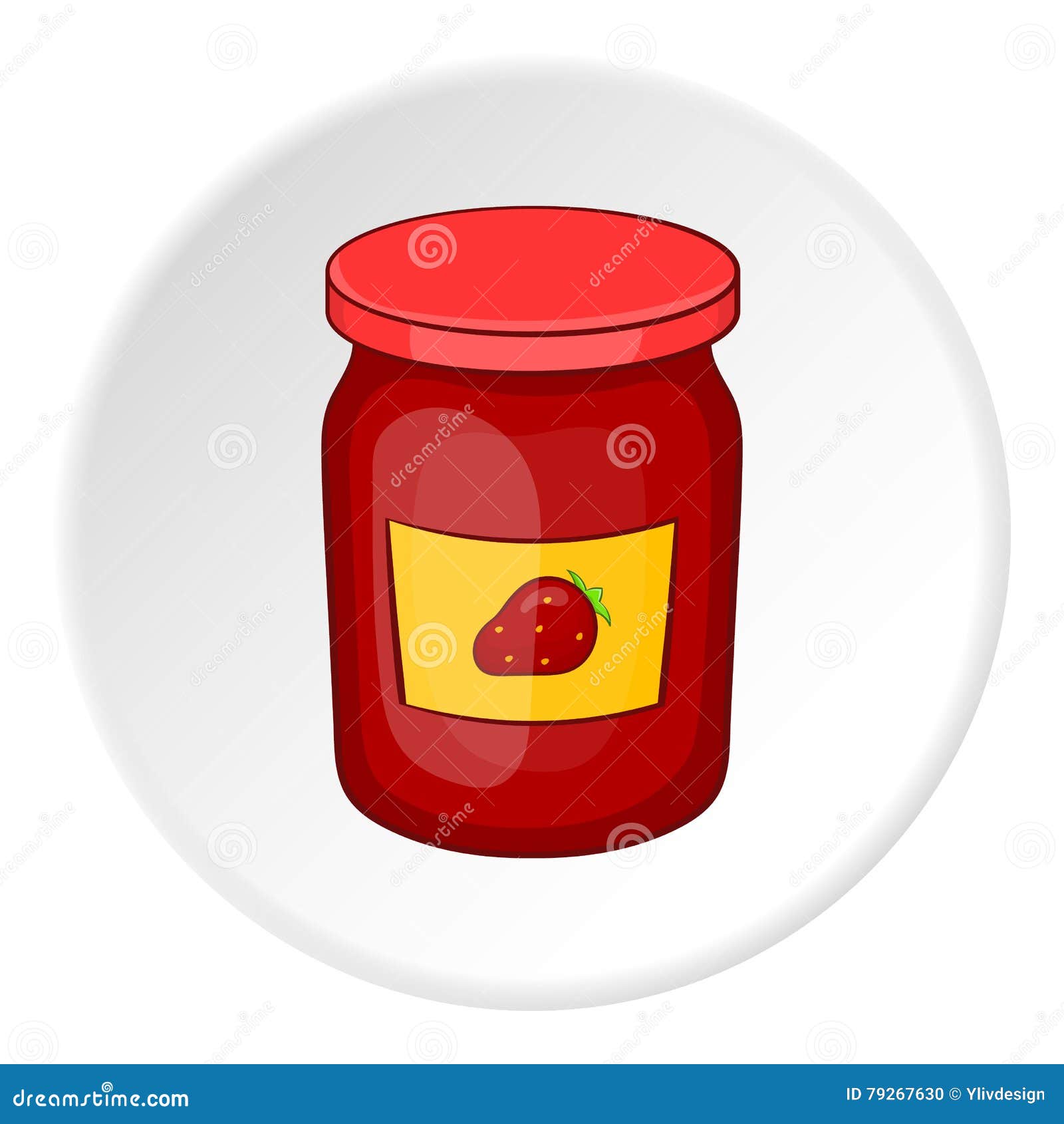 Jam icon, cartoon style stock vector. Illustration of food - 79267630