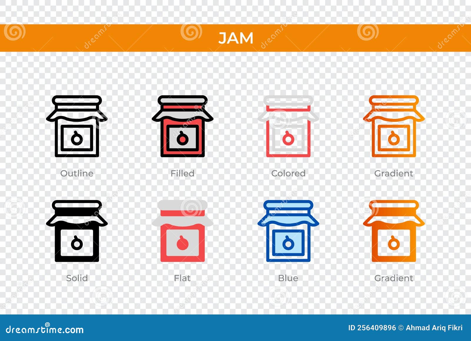 Jam Icon in Different Style. Jam Vector Icons Designed in Outline ...
