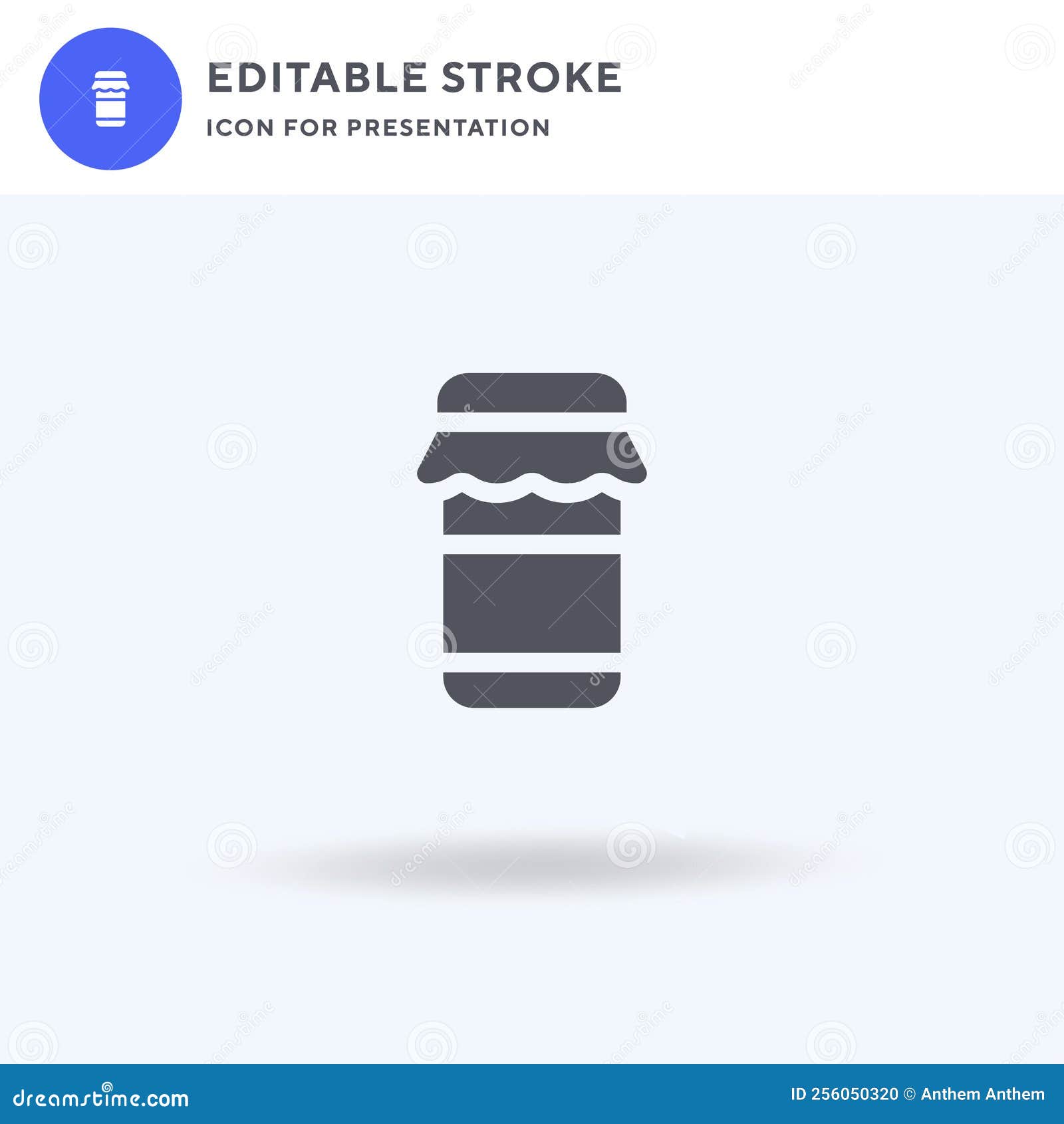 Jam Icon Vector, Filled Flat Sign, Solid Pictogram Isolated on White ...