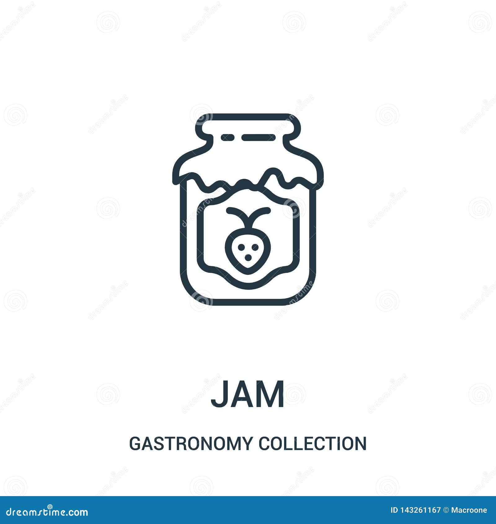 Jam Icon Vector from Gastronomy Collection Collection. Thin Line Jam ...
