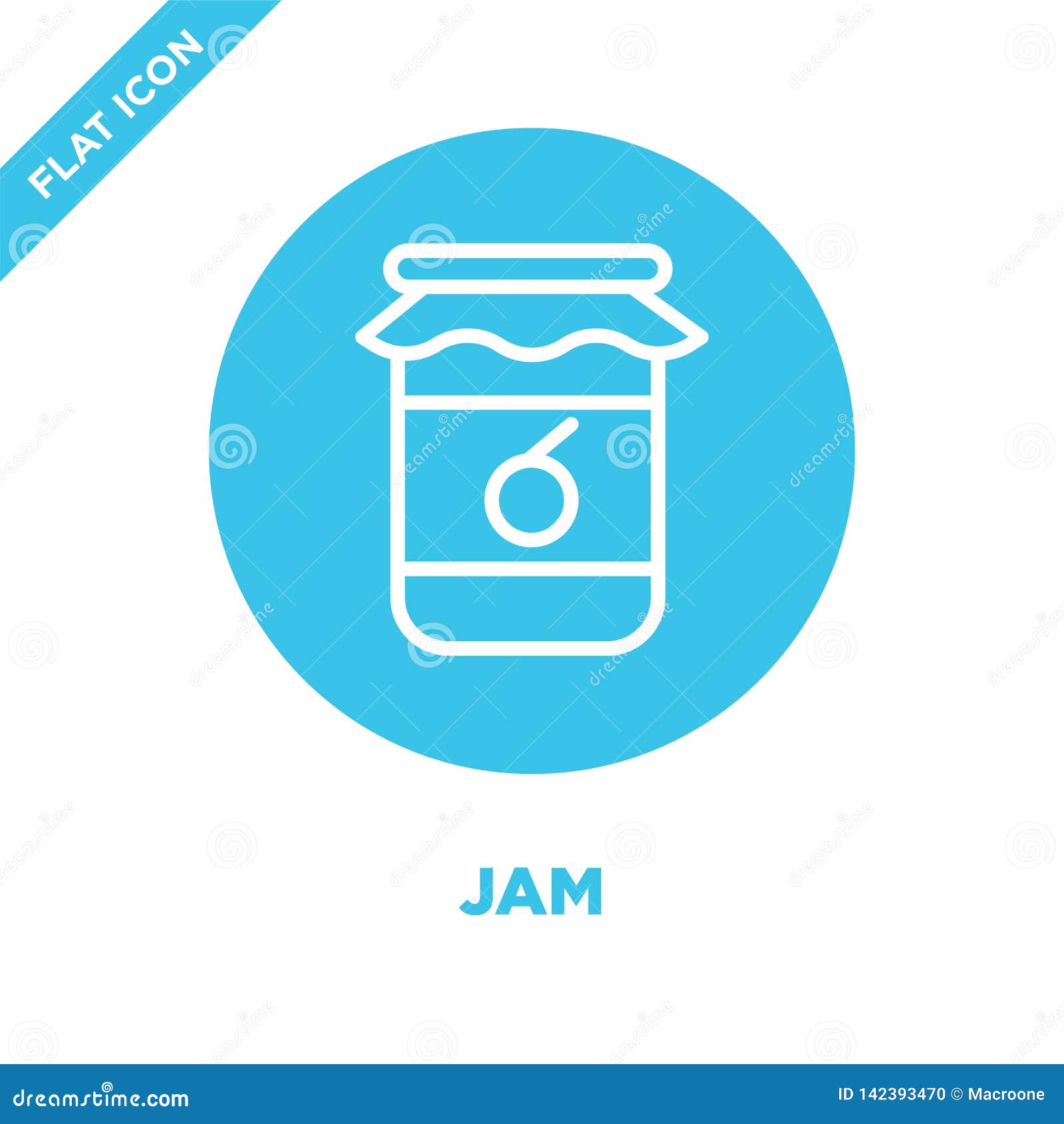 Jam Icon Vector from Seasons Collection. Thin Line Jam Outline Icon ...
