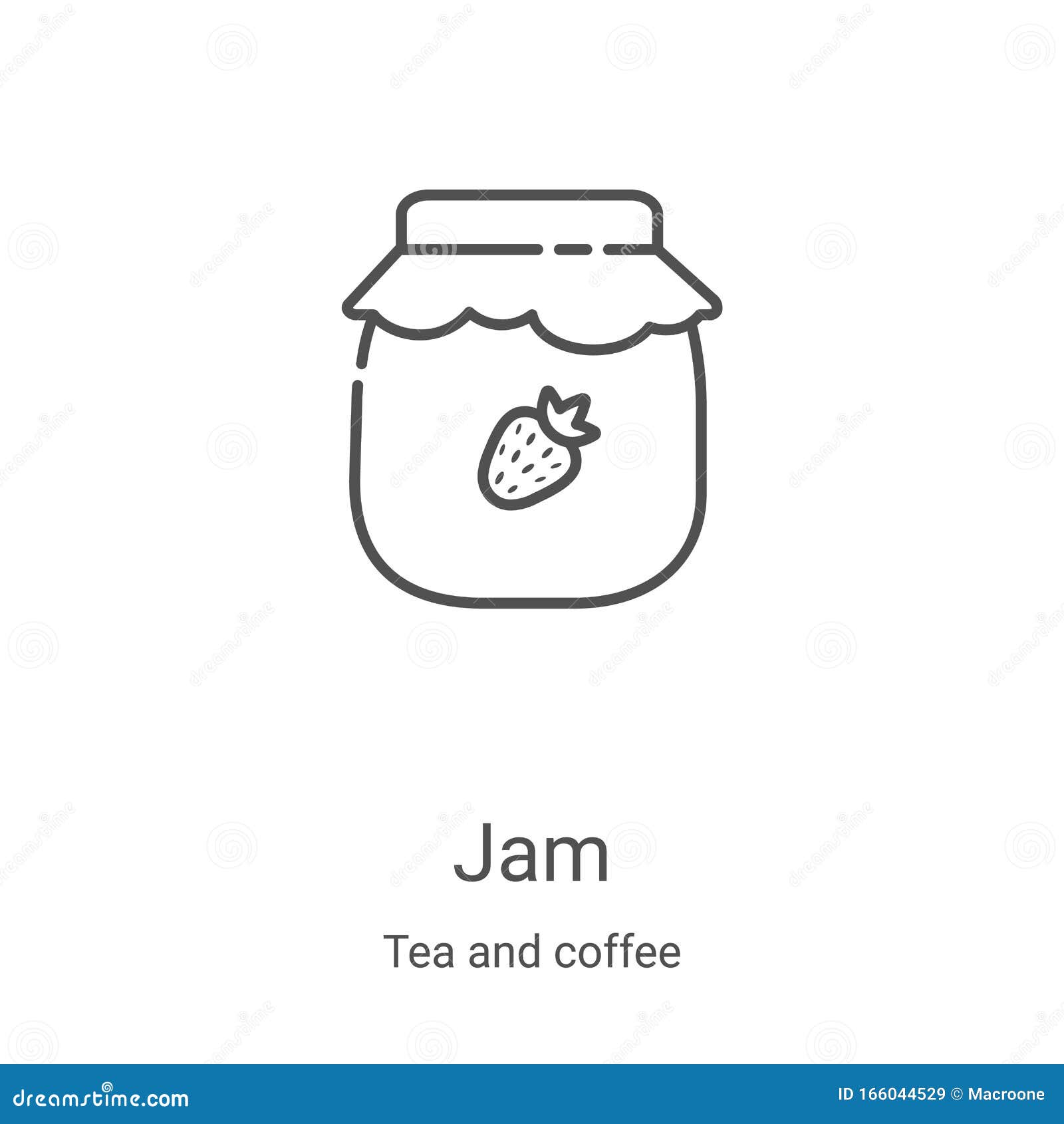 Jam Icon Vector from Tea and Coffee Collection. Thin Line Jam Outline ...