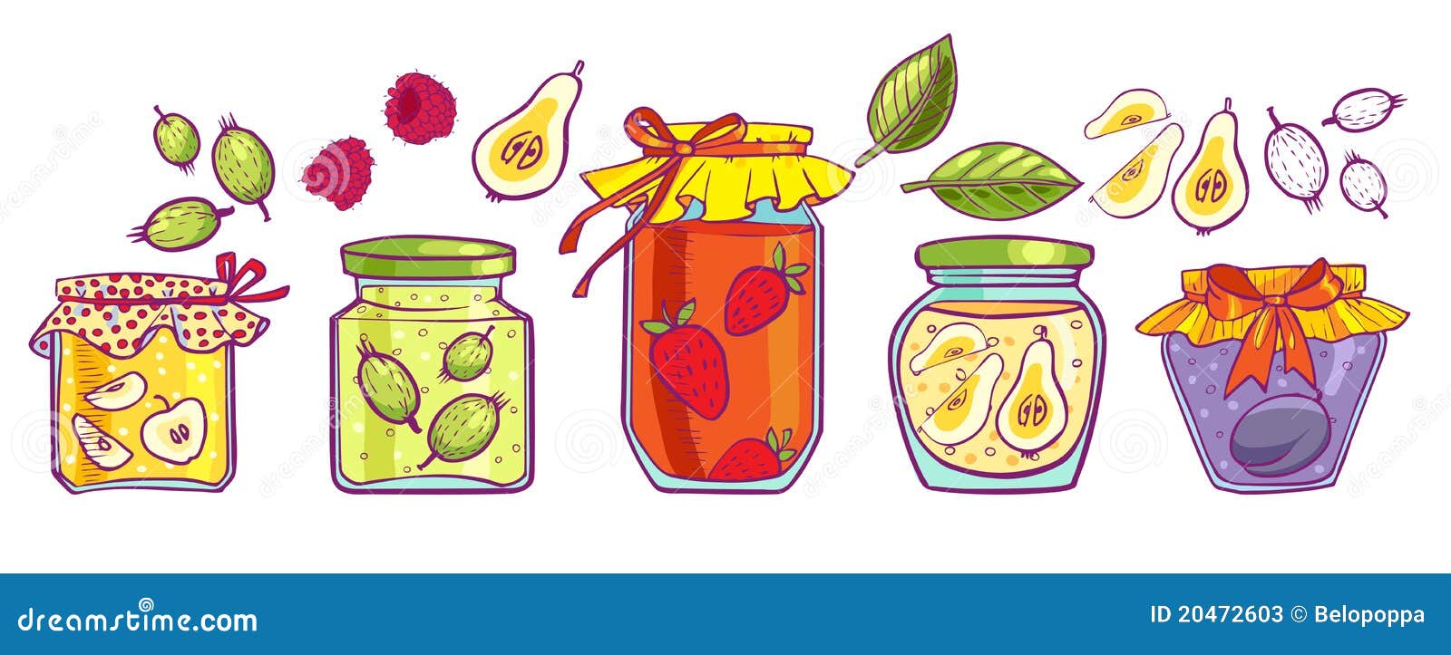 Jam icons(0) stock vector. Illustration of food, apple - 20472603