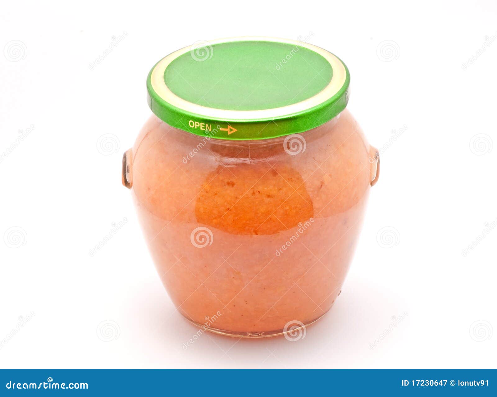 Jam Jar stock image. Image of apricot, front, isolated - 17230647