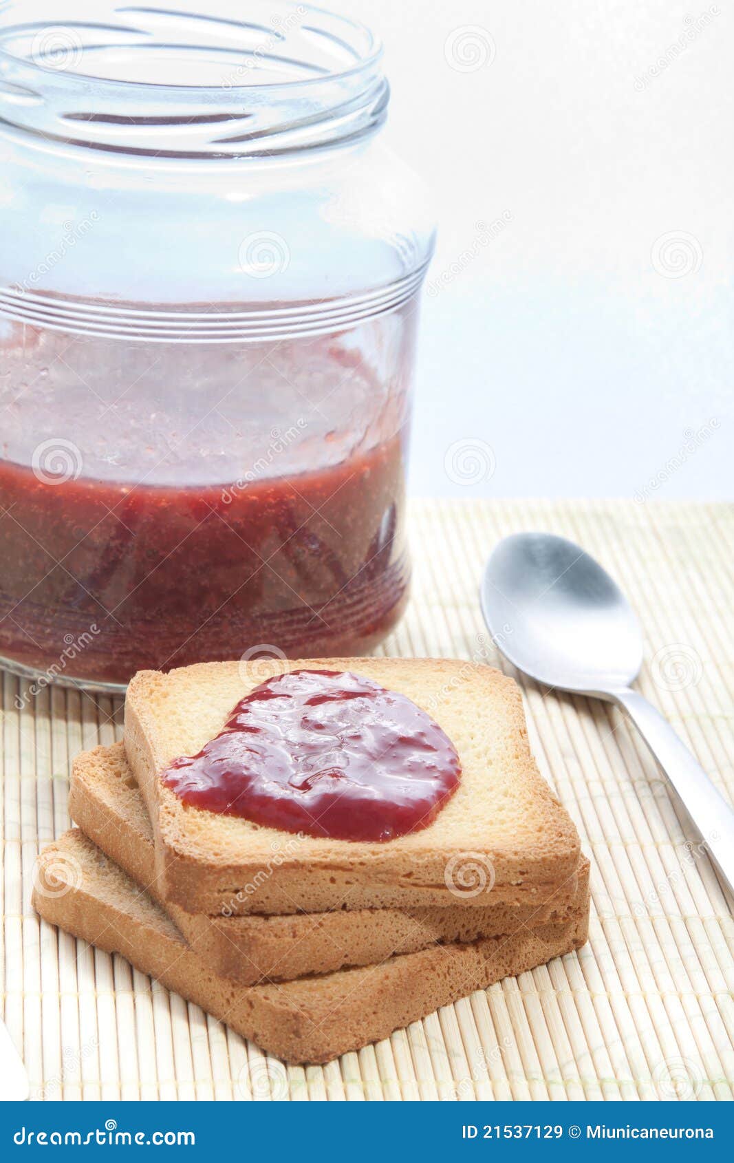 Jam jar stock image. Image of knife, toast, strawberry - 21537129