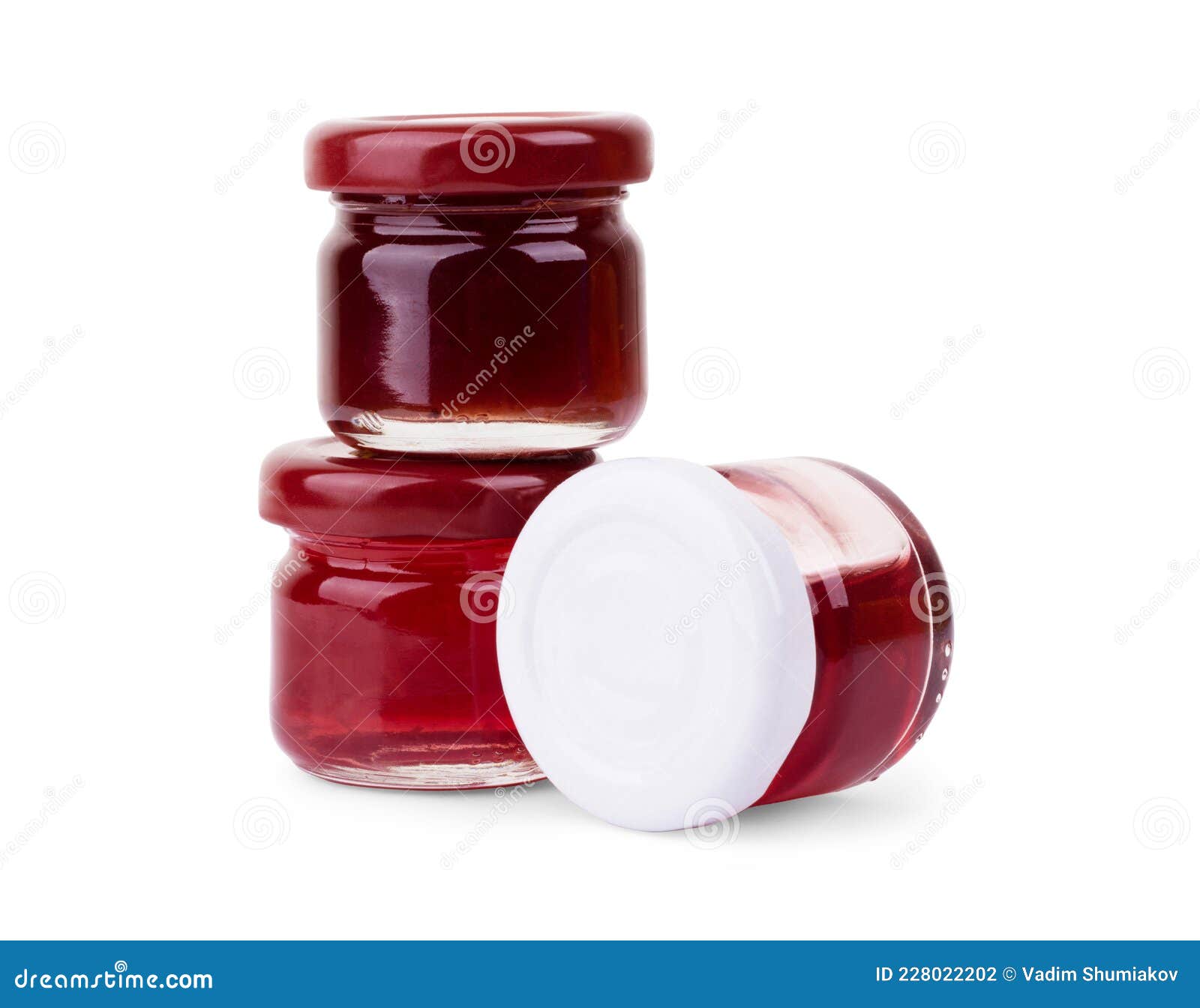 Jam Jar Isolated on White Background Stock Photo - Image of canned ...