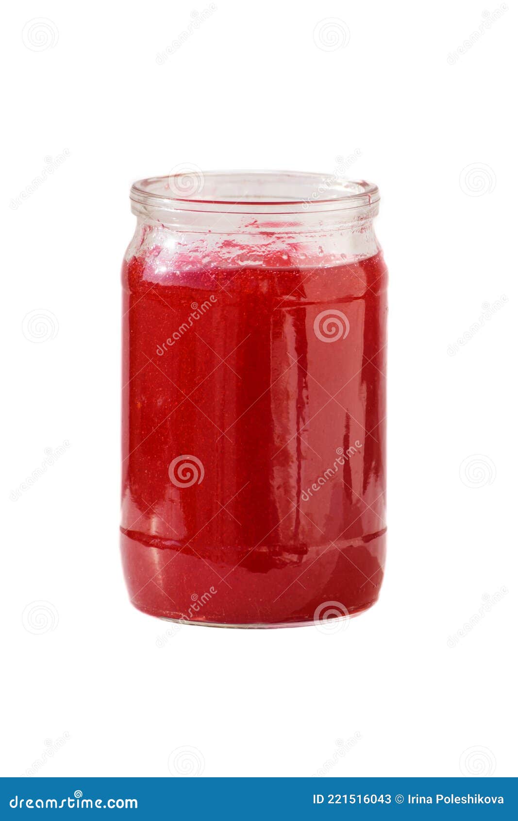 Jam in a Jar Isolated on White Background Stock Image - Image of sweet ...
