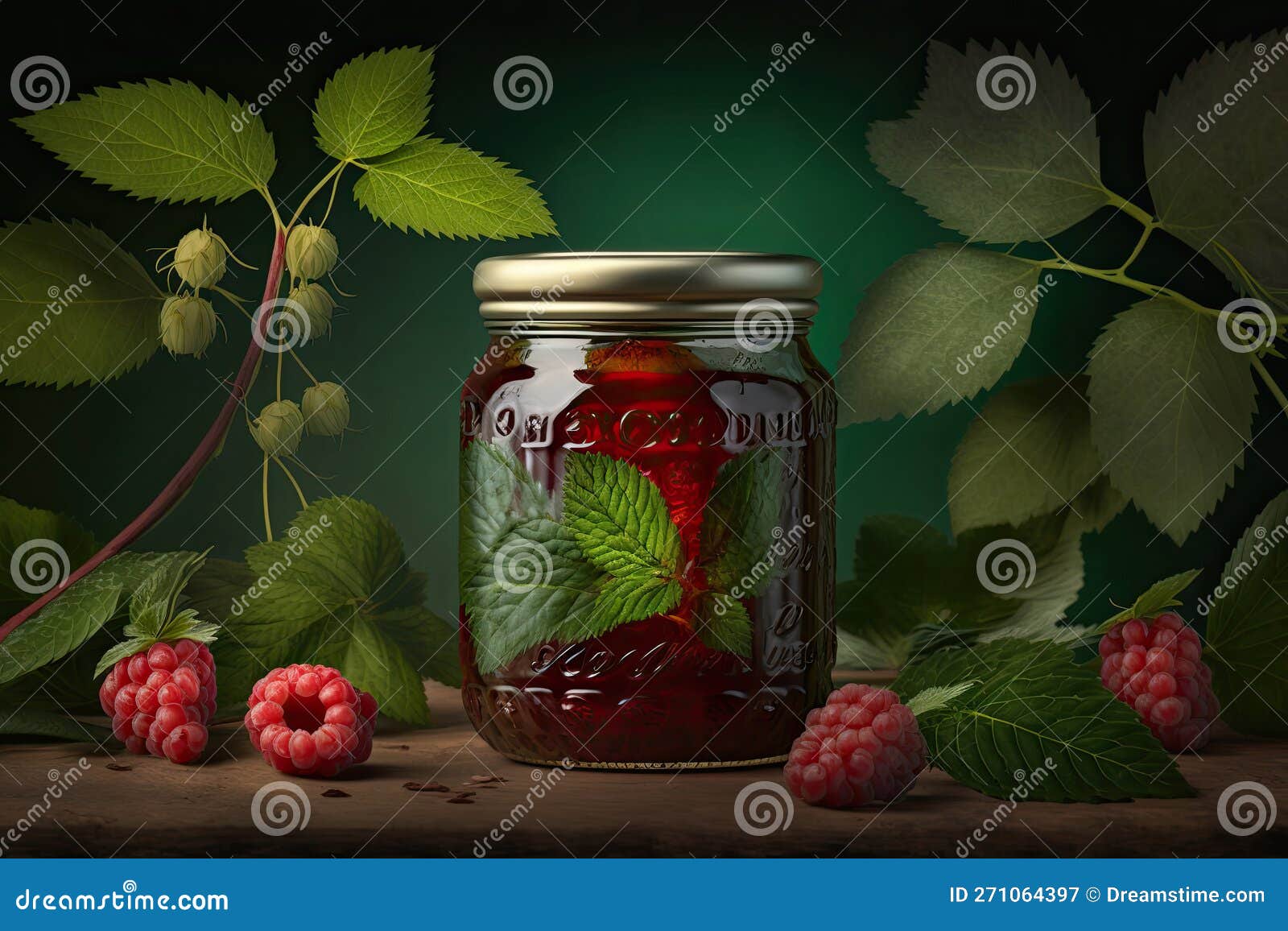 Jam Jar. Natural Background. Illustration AI Generative Stock ...