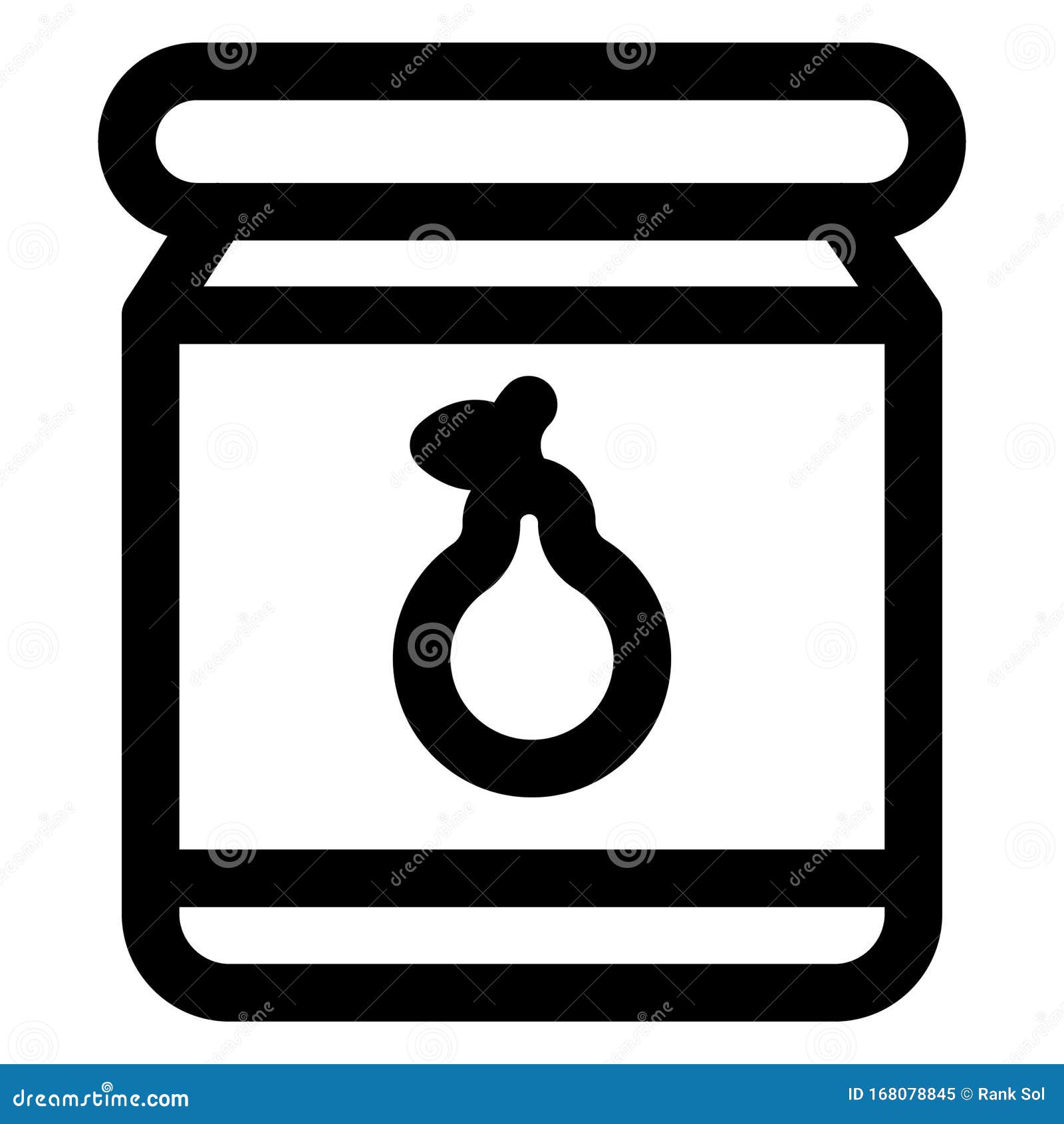 Jam Jar Outline Bold Vector Icon Which Can Be Easily Modified or Edited ...