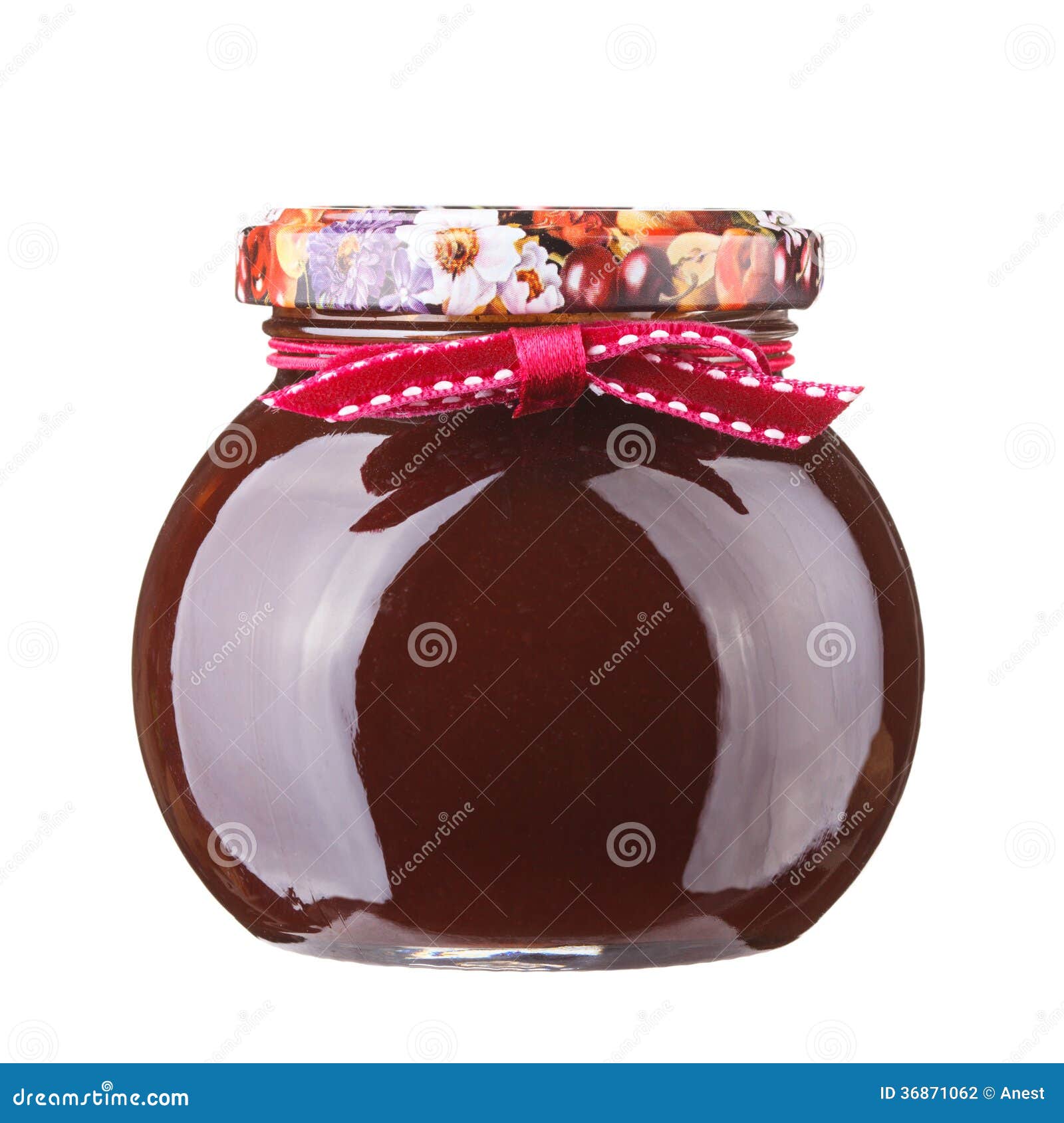 Jam jar stock photo. Image of preserve, food, brown, rope - 36871062