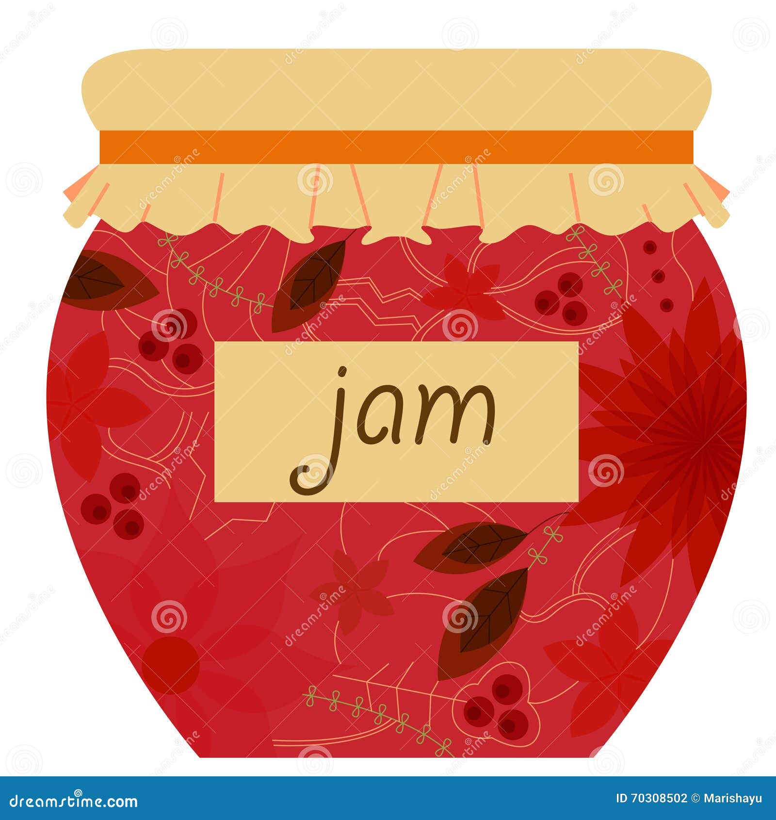 Jam jar retro stock illustration. Illustration of retro - 70308502