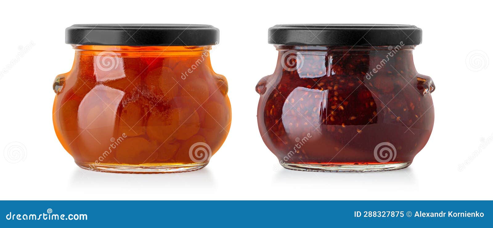 Jam in a jars stock image. Image of healthy, sweet, apple - 288327875